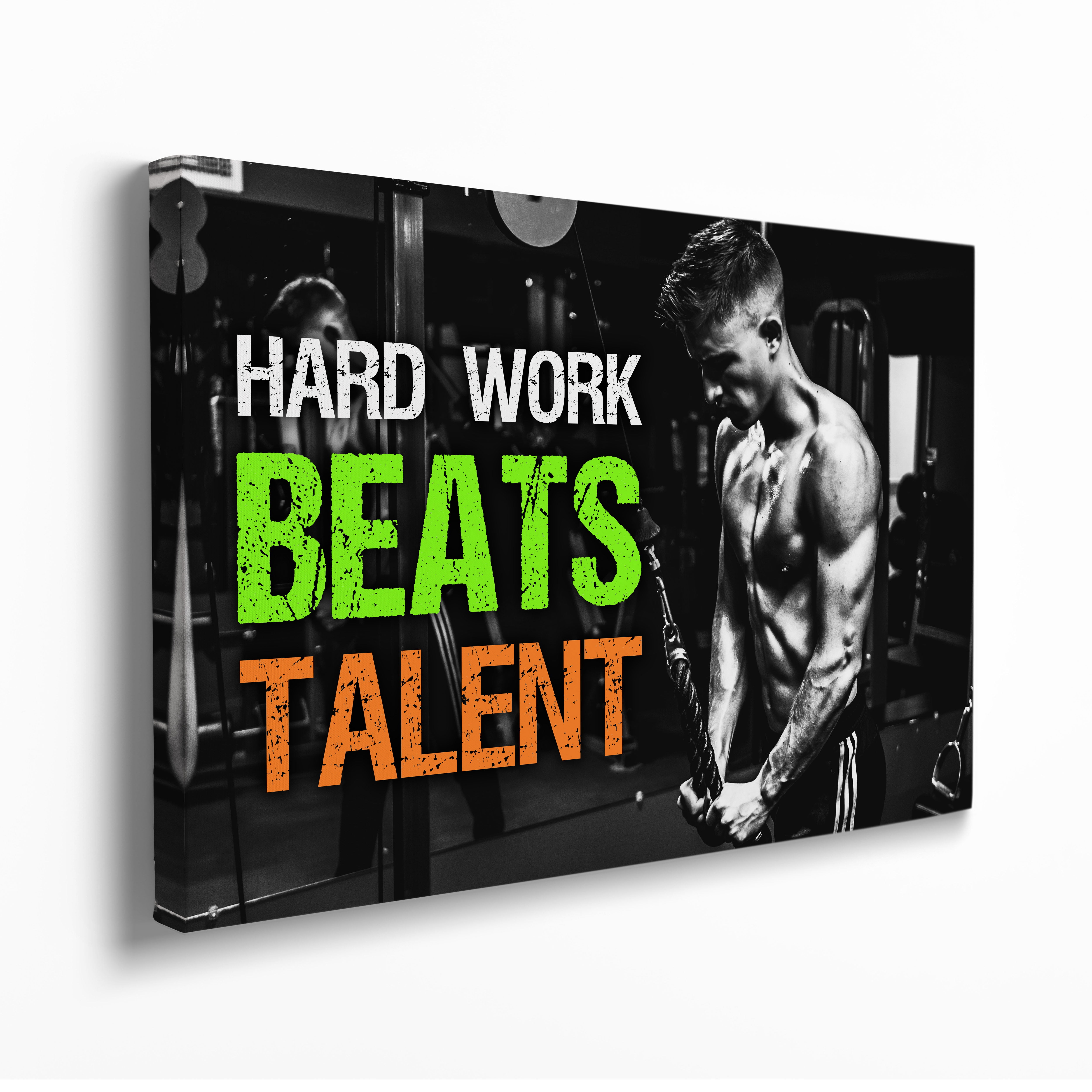 Vivid Pixel Hard Work Canvas Wall Decor, Wall Art, Office Decor 24x36in ...
