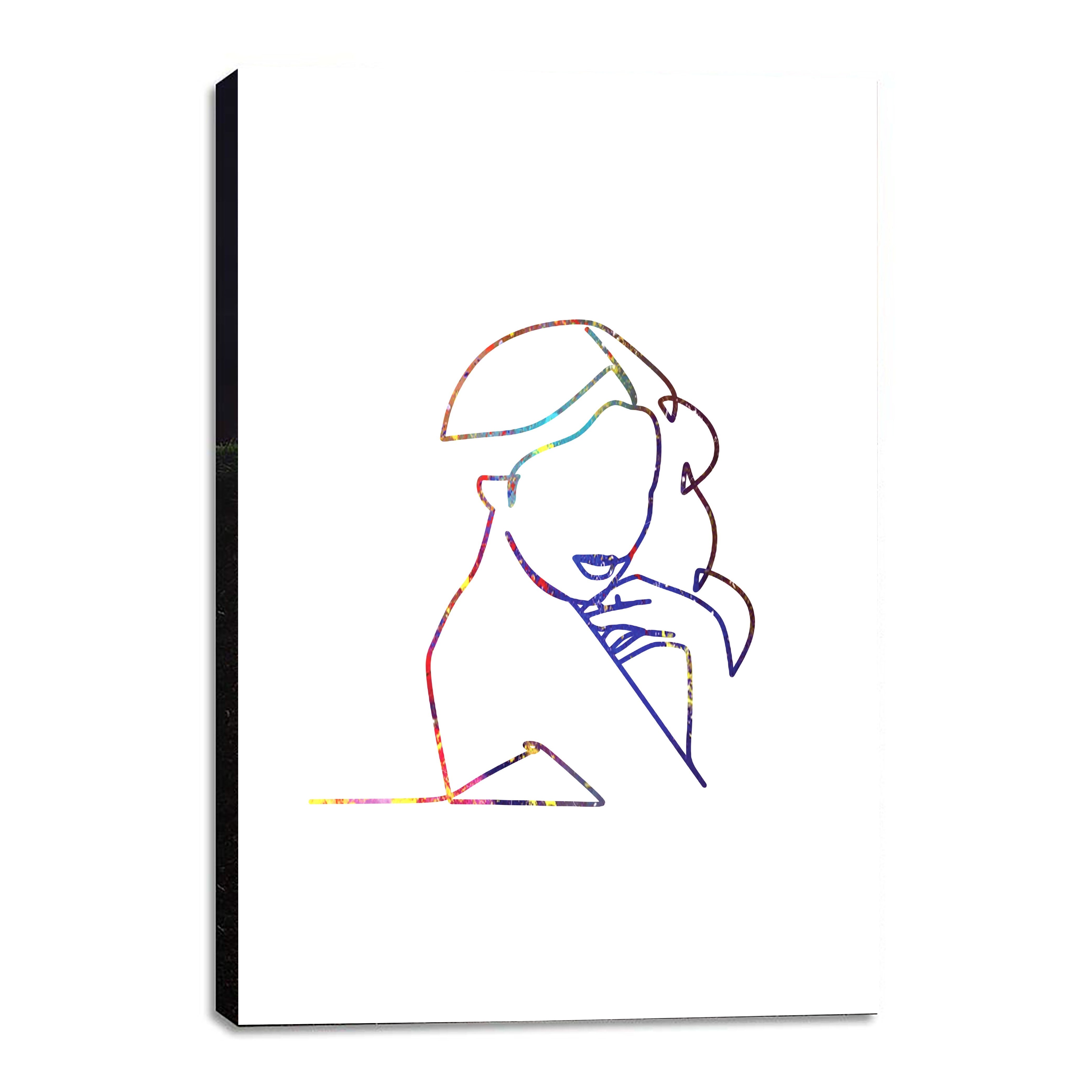 Vivid Pixel Her Sexy Canvas Wall Decor Wall Art Office Decor 12x18in