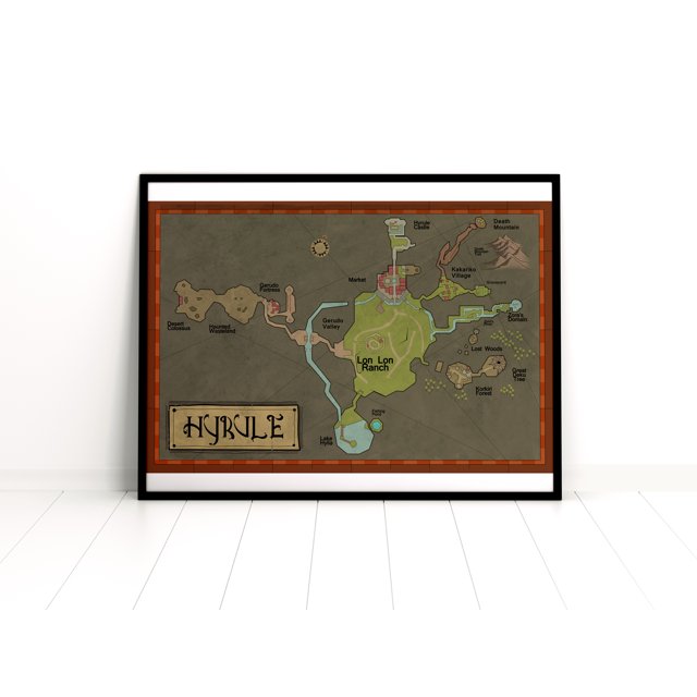 Vivid Pixel Hyrule Map – Art Prints, Wall Decor, and Wall Art 06x04in ...