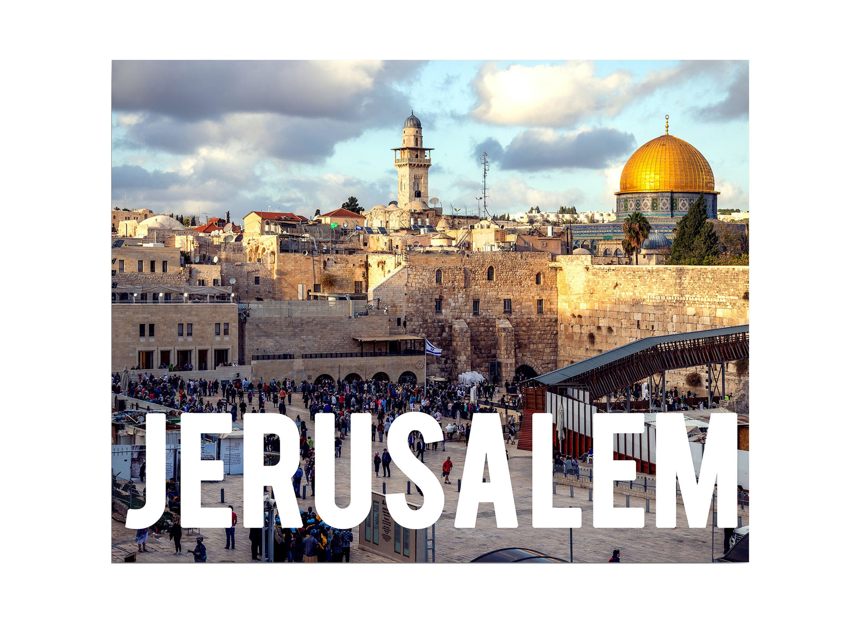 Vivid Pixel Jerusalem Canvas Wall Decor, Wall Art, Office Decor 18x24in ...
