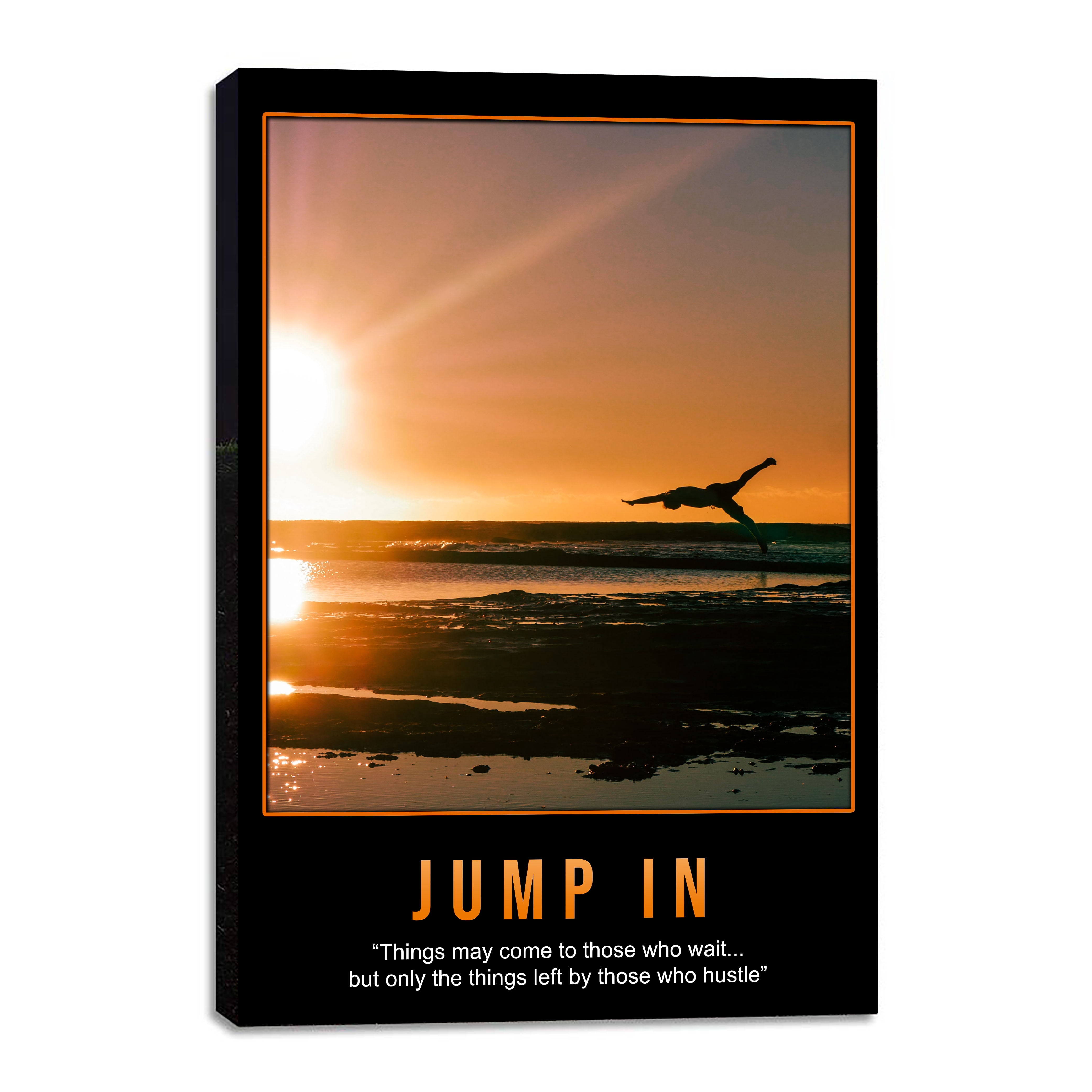 Vivid Pixel Jump In Canvas Wall Decor, Wall Art, Office Decor 24x36in ...