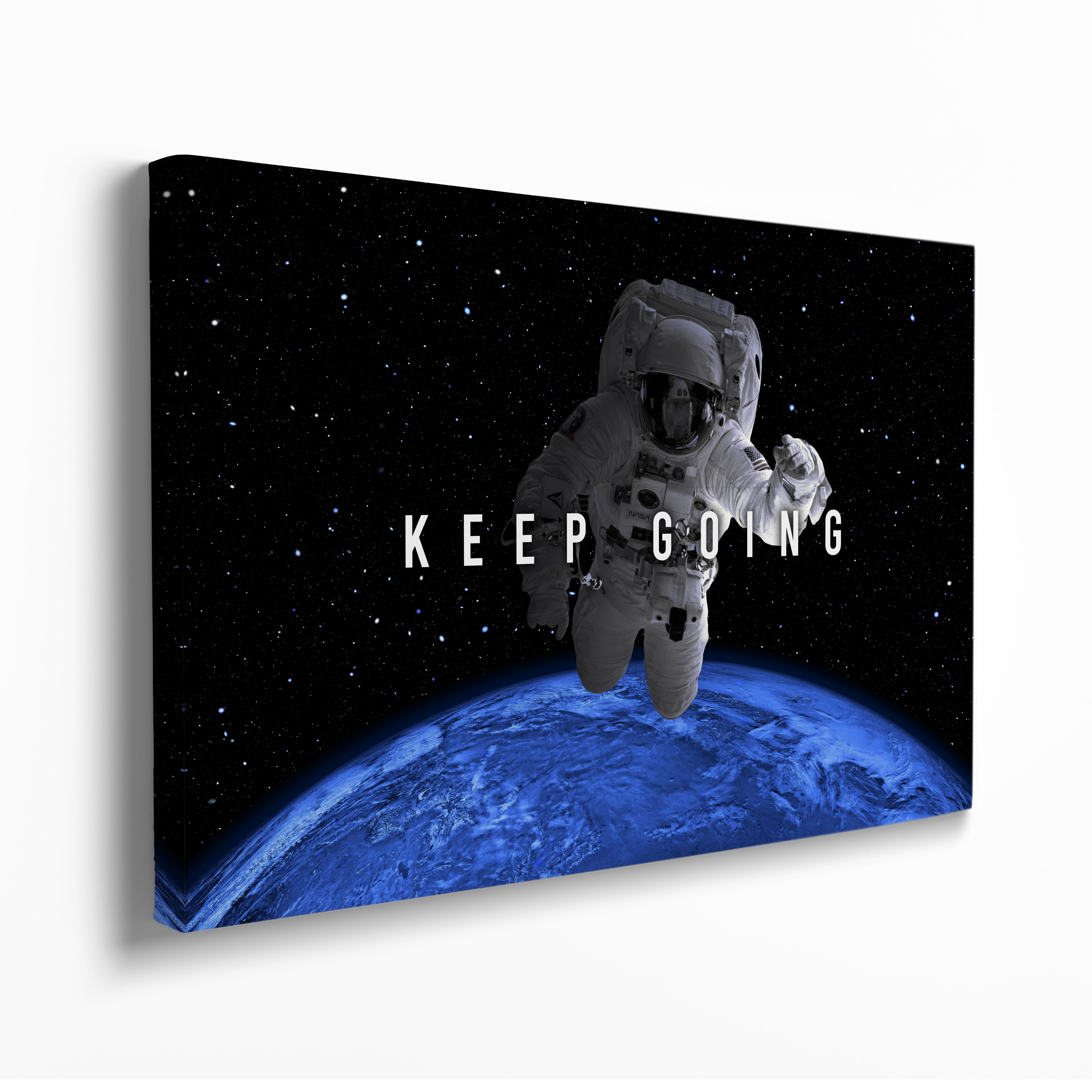 Vivid Pixel Keep Goin Canvas Wall Decor, Wall Art, Office Decor 24x36in ...