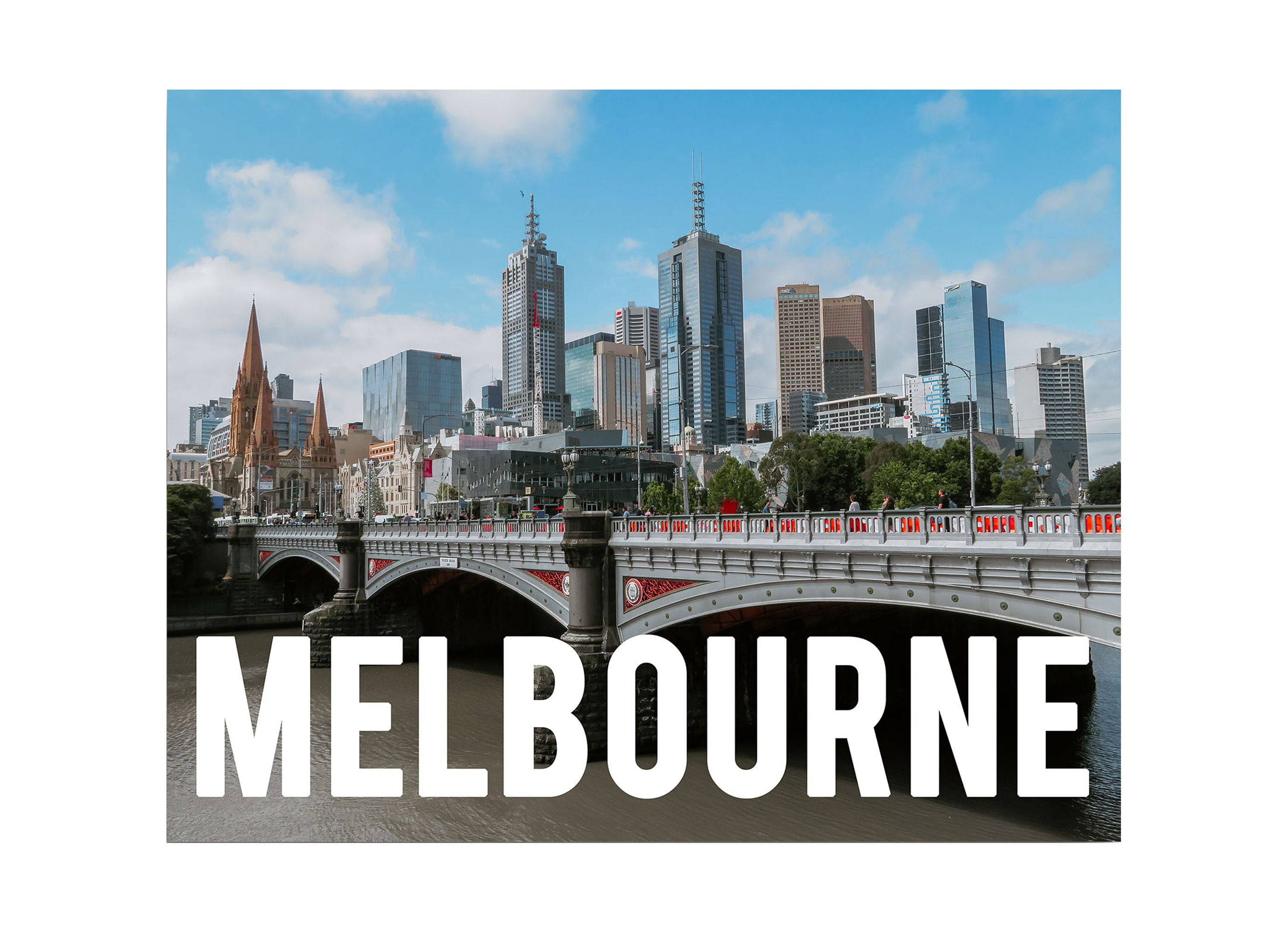 Vivid Pixel Melbourne Canvas Wall Decor, Wall Art, Office Decor 30x40in ...