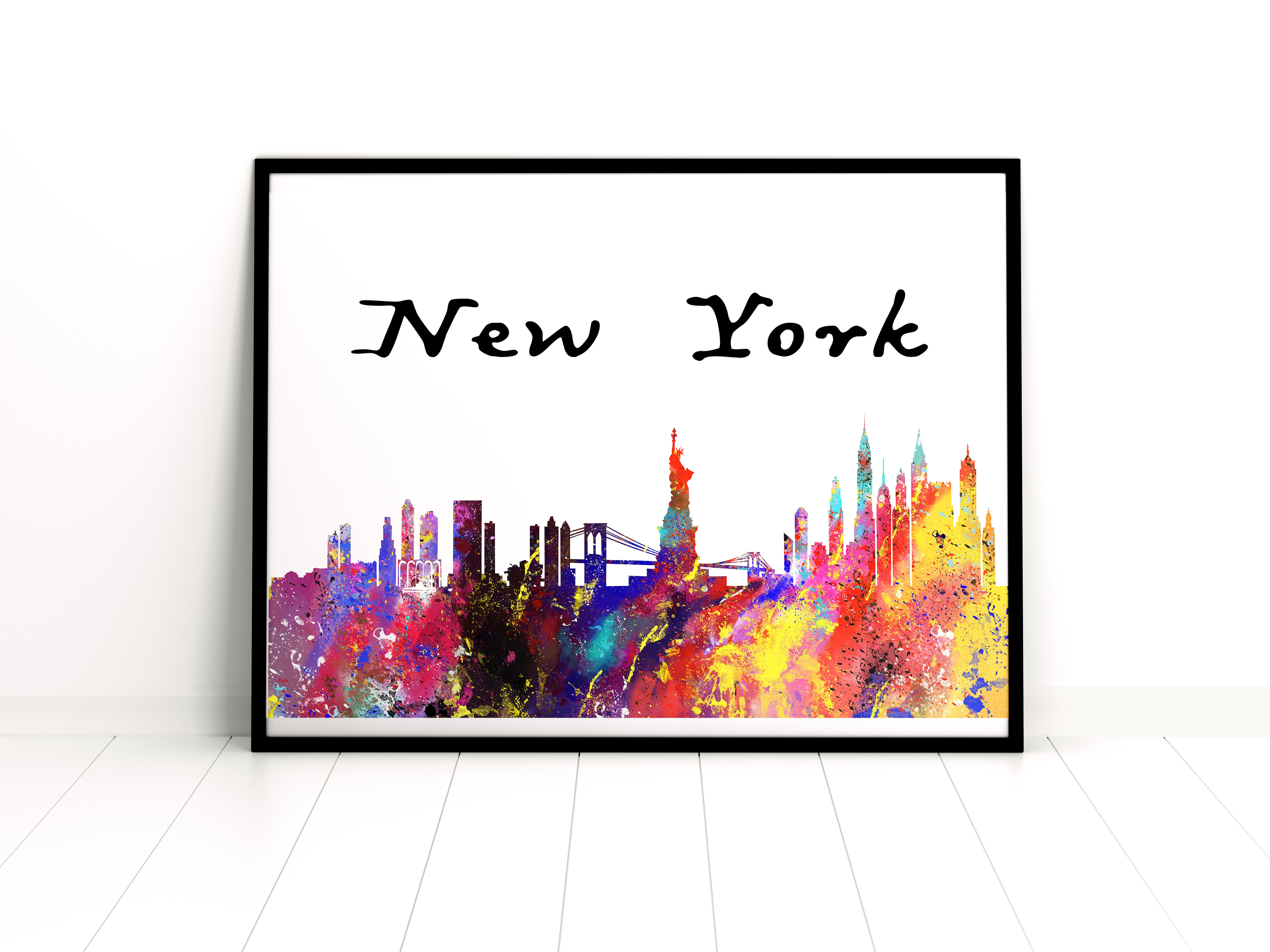 Vivid Pixel New York Land – Art Prints, Wall Decor, and Wall Art 16x20in - Walmart.com