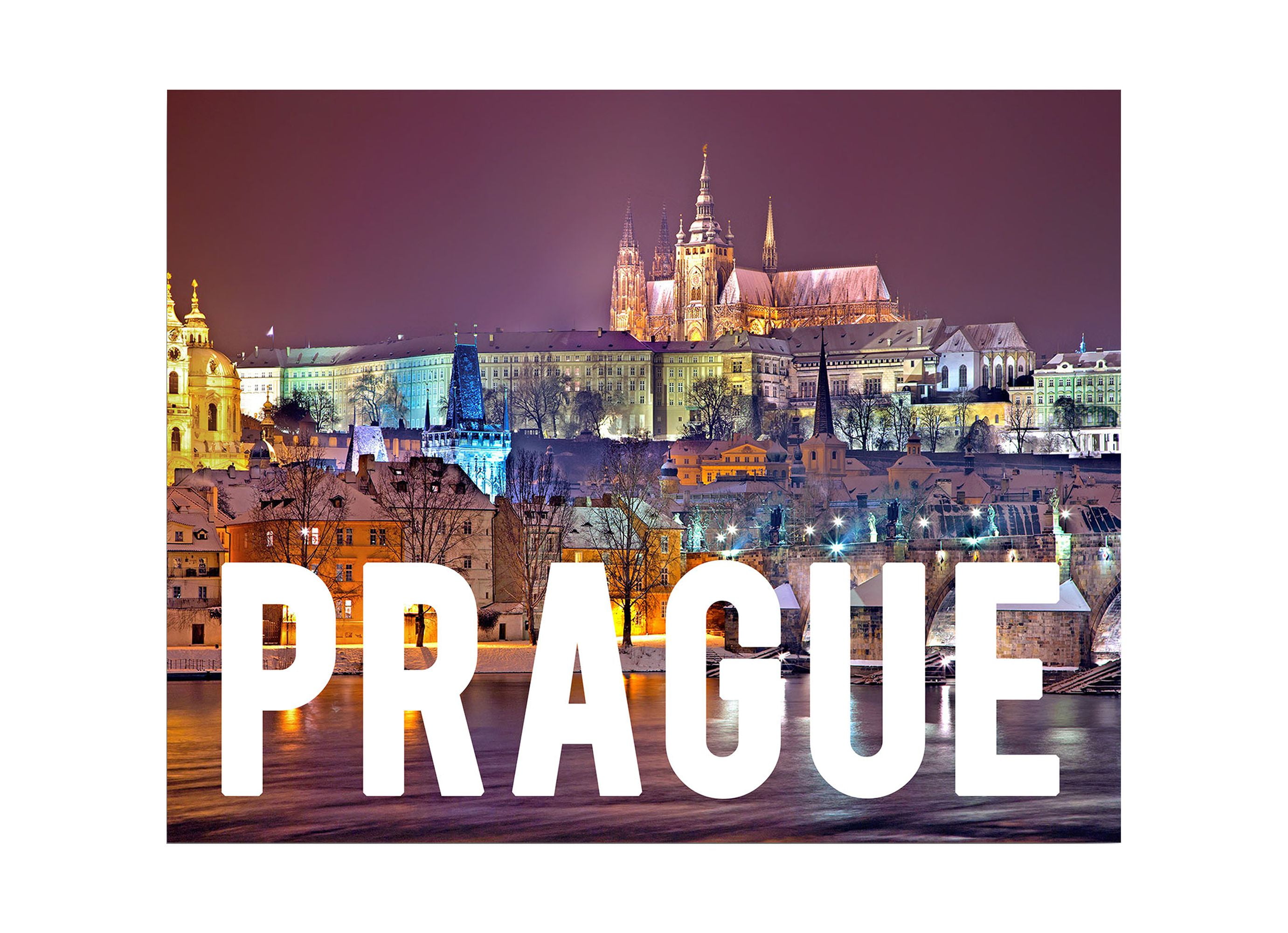 Vivid Pixel Prague Canvas Wall Decor, Wall Art, Office Decor 12x18in ...