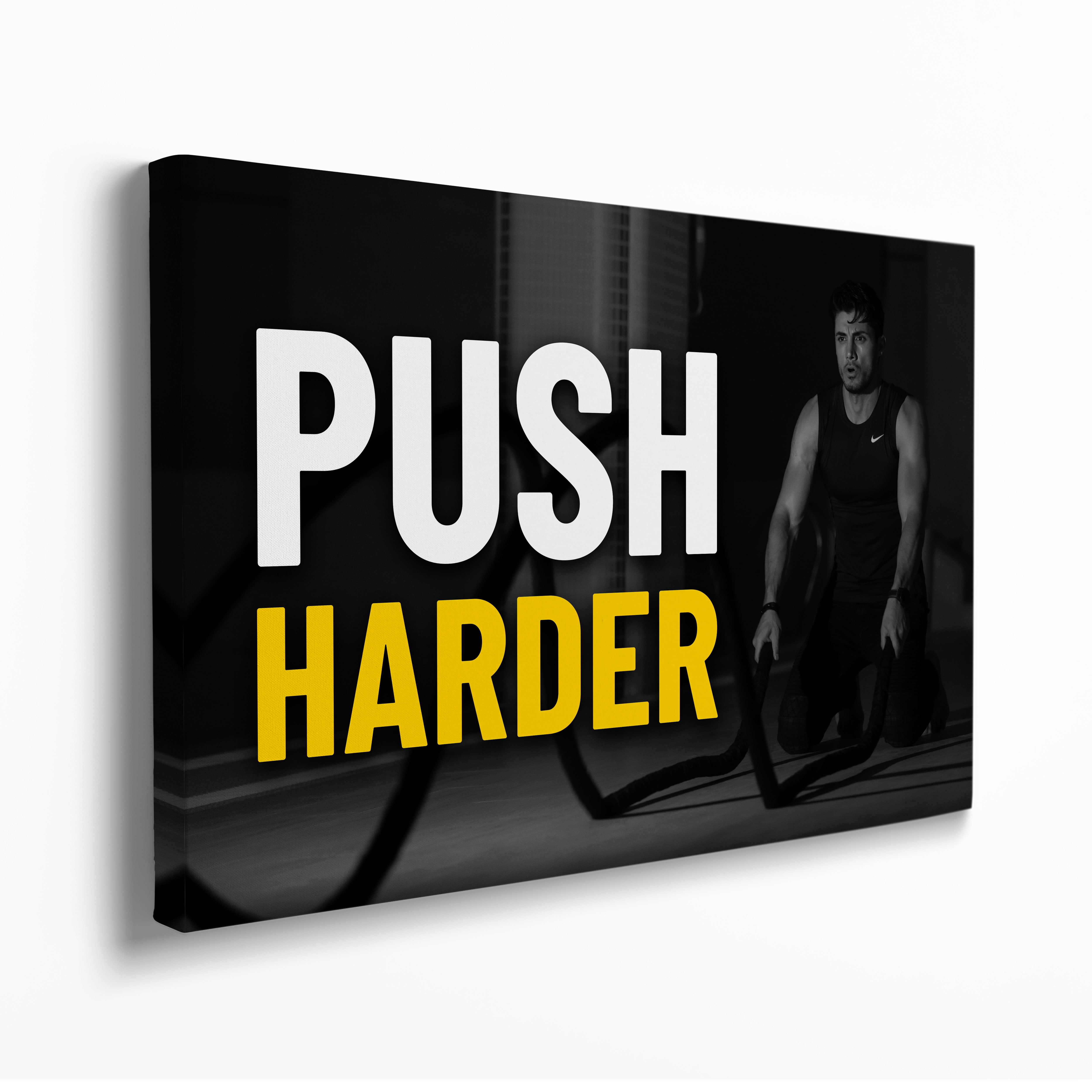 Vivid Pixel Push Hard Canvas Wall Decor, Wall Art, Office Decor 18x24in ...