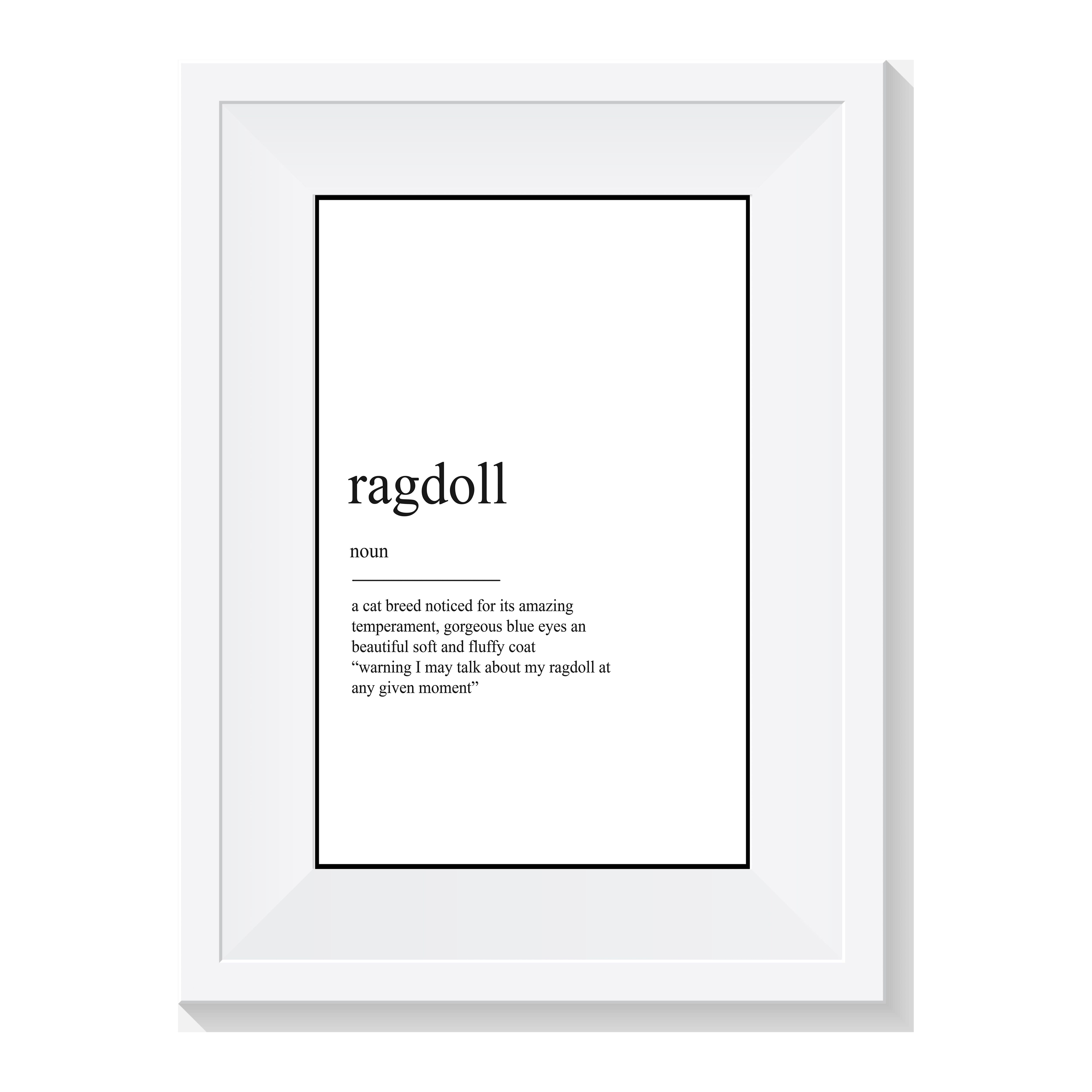 Vivid Pixel Ragdoll Cat – Art Prints, Wall Decor, and Wall Art 06x04in ...