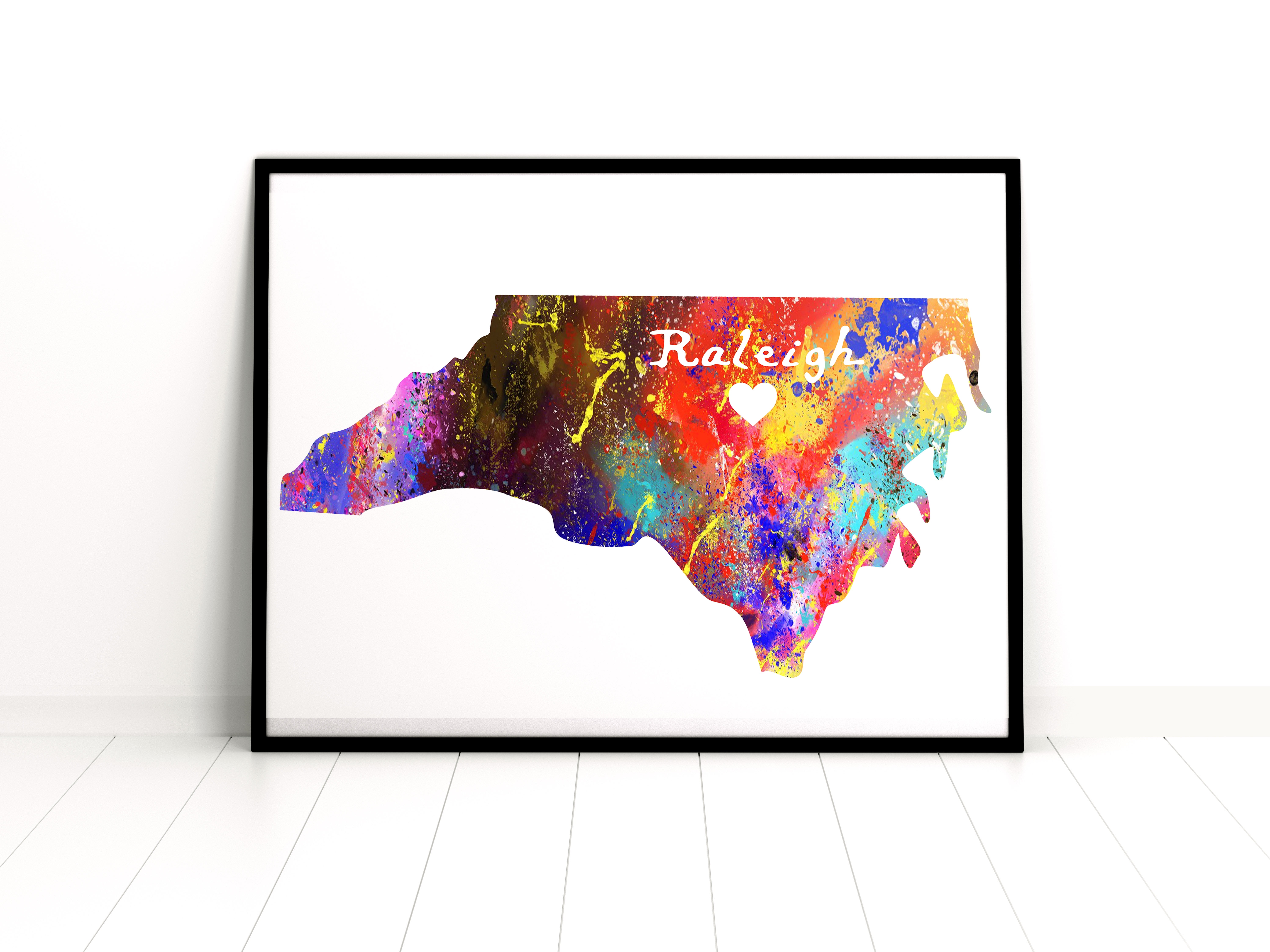 Vivid Pixel Raleigh Heart – Art Prints, Wall Decor, and Wall Art ...