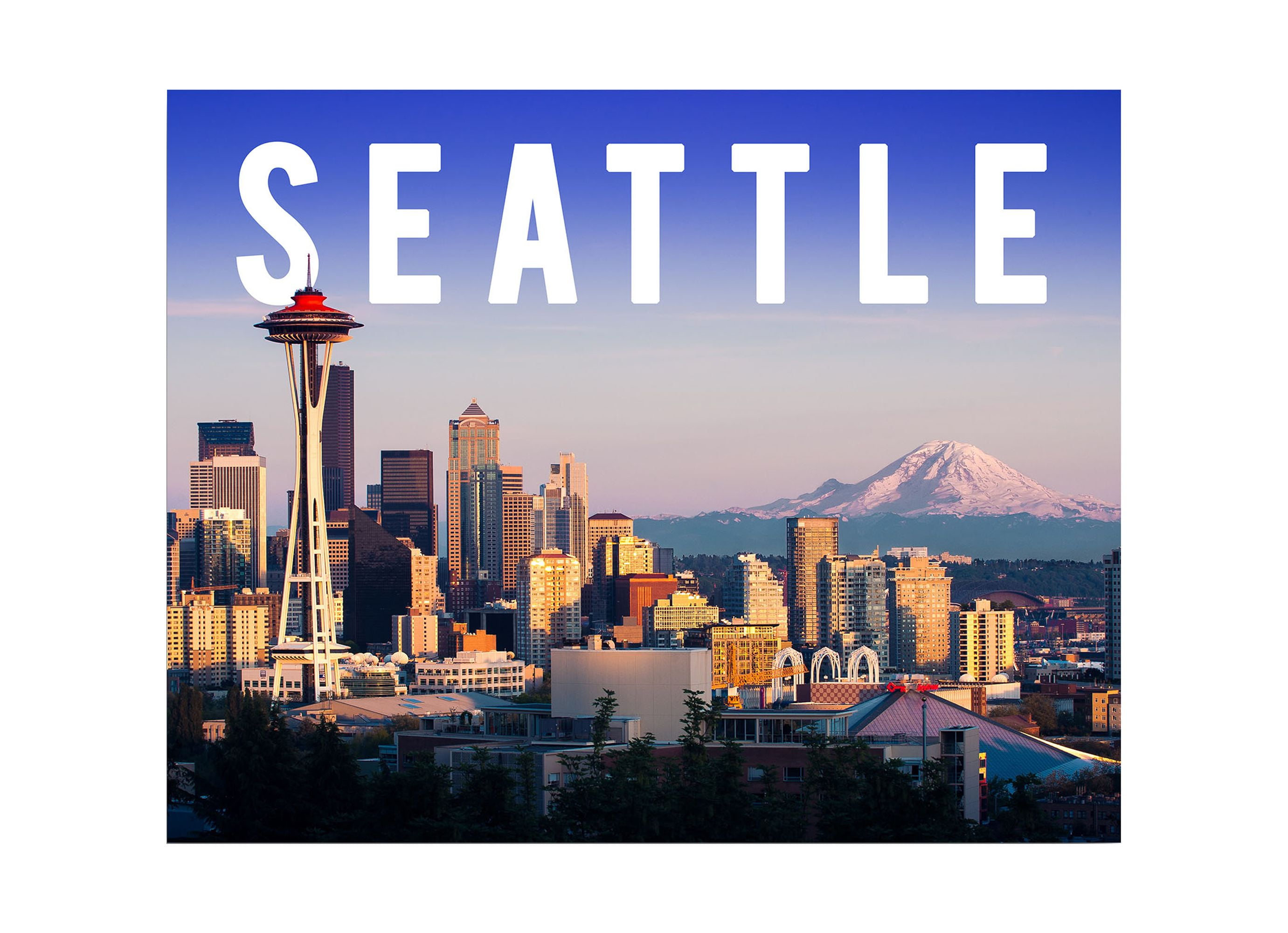 Vivid Pixel Seattle Canvas Wall Decor, Wall Art, Office Decor 24x36in ...