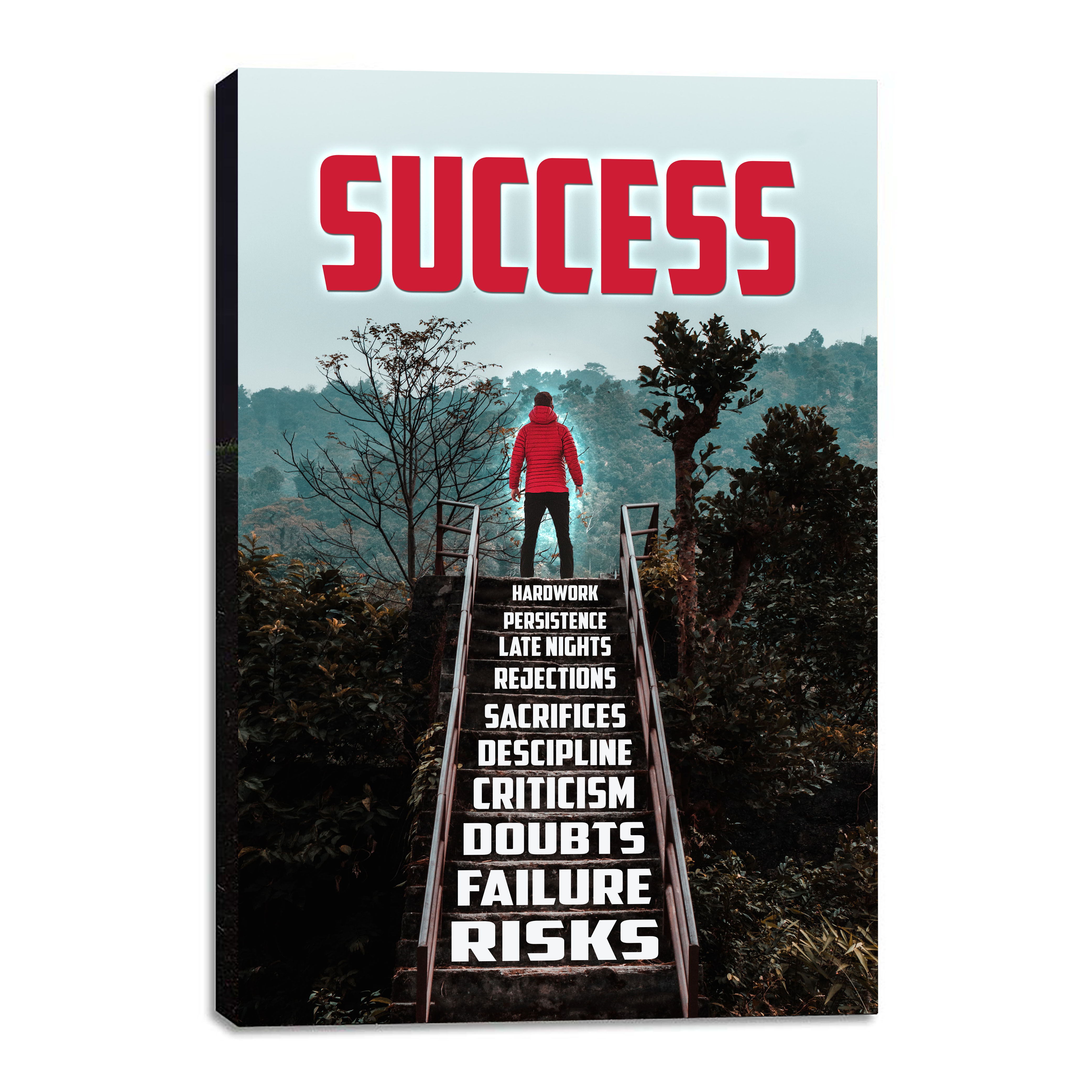 Vivid Pixel Success W Canvas Wall Decor, Wall Art, Office Decor 18x24in ...