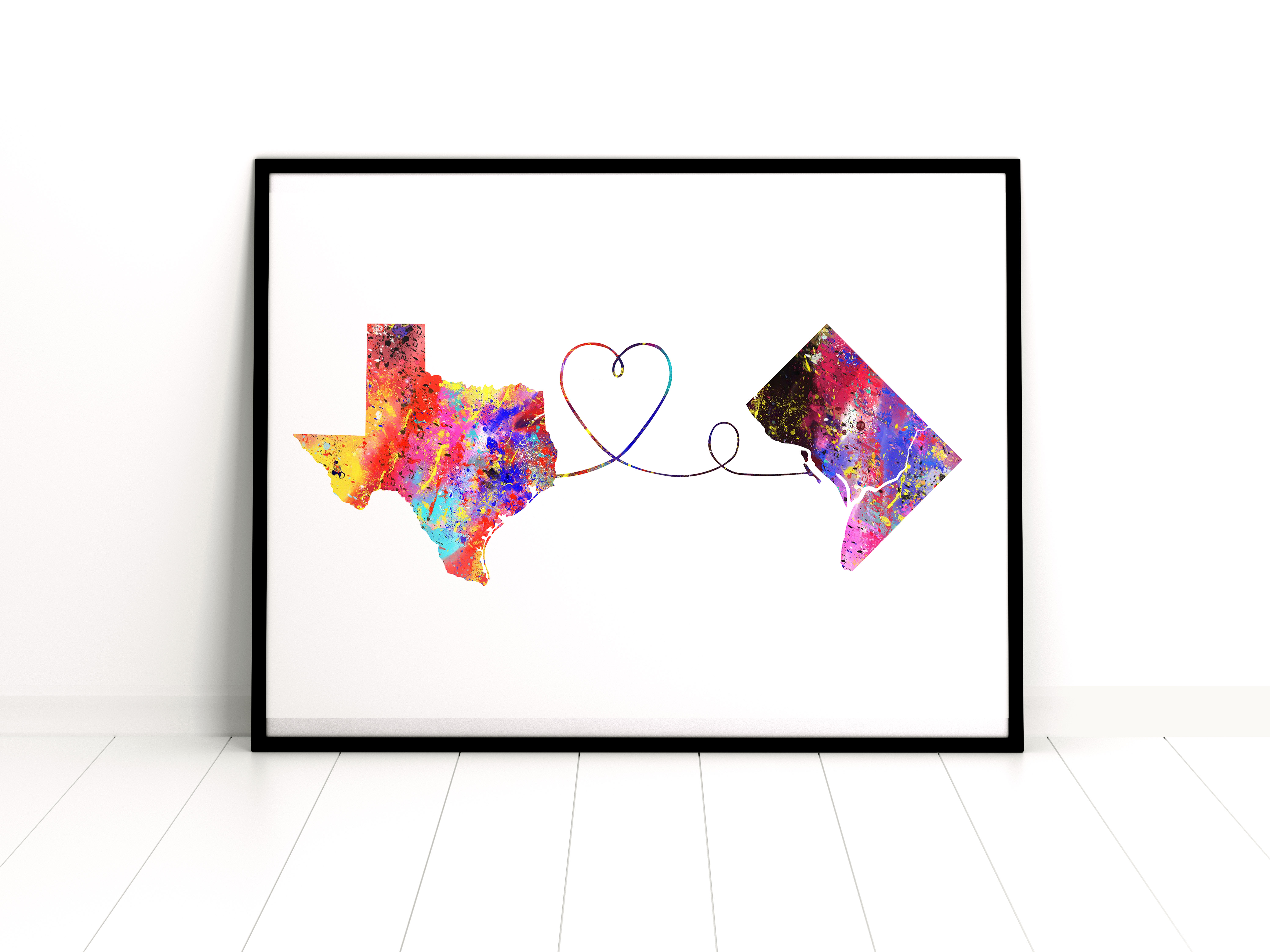 Vivid Pixel Texas Dc – Art Prints, Wall Decor, and Wall Art 16x20in ...