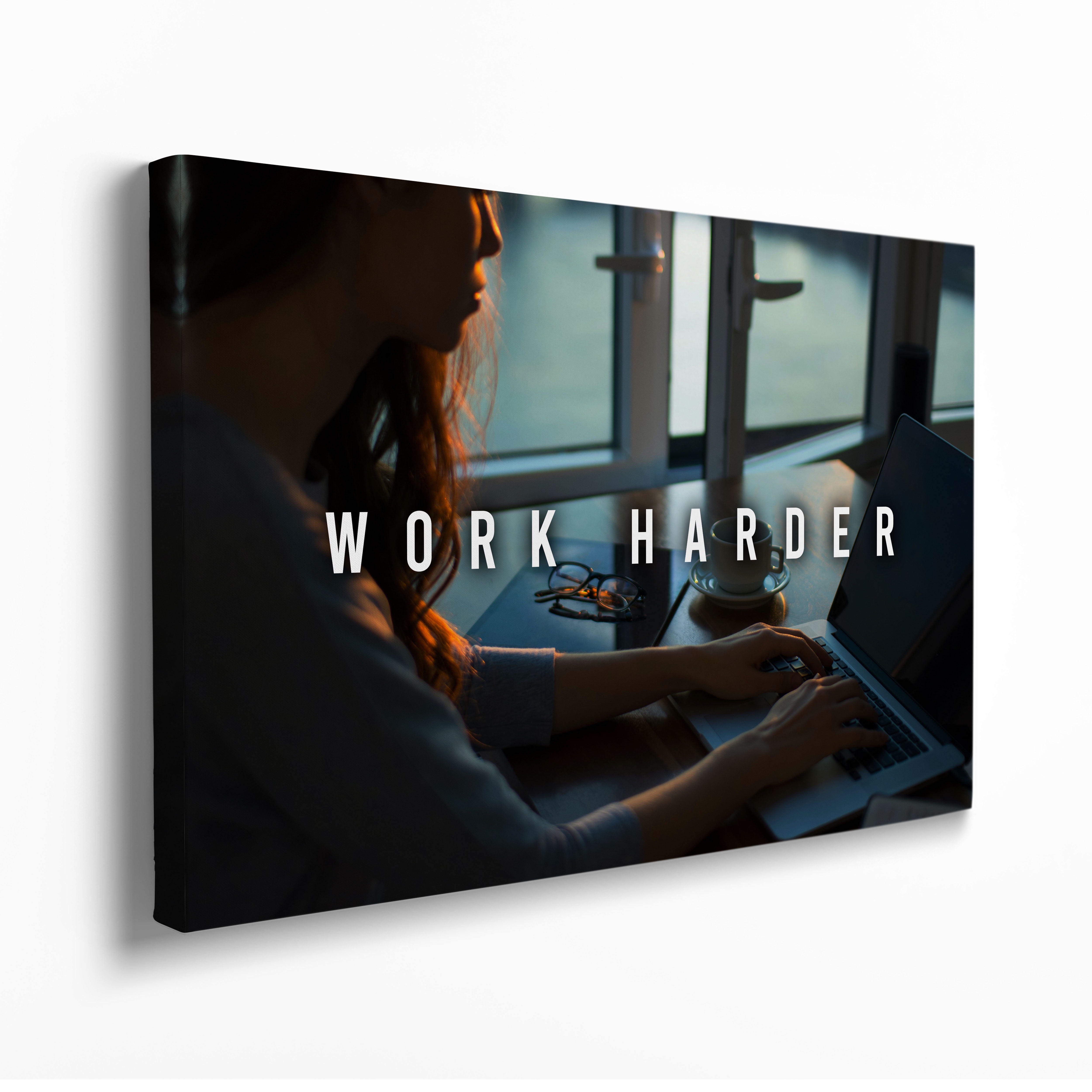 Vivid Pixel Work Hard Canvas Wall Decor, Wall Art, Office Decor 18x24in ...