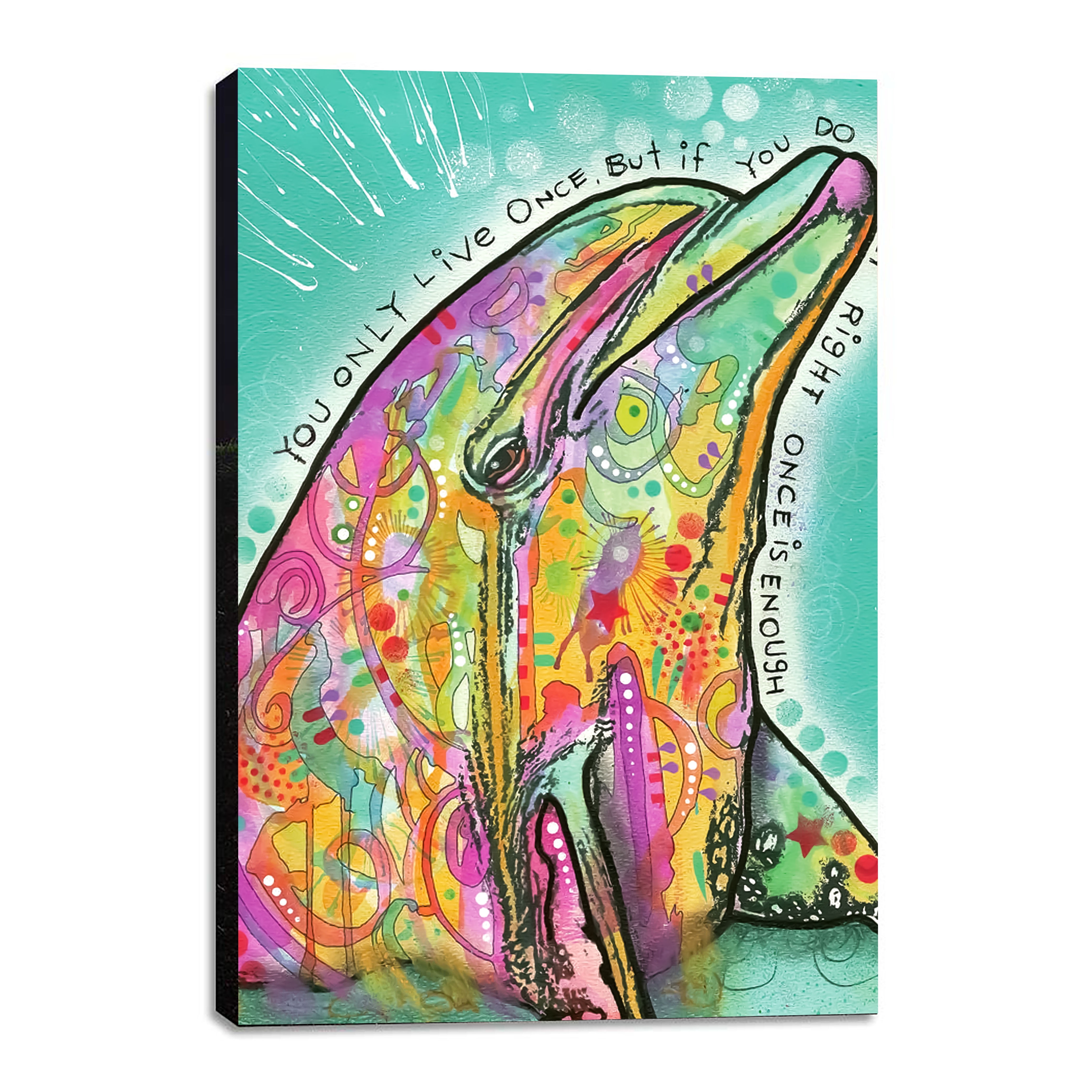 Vivid Pixel YOLO Dolp Canvas Wall Decor, Wall Art, Office Decor 12x18in ...