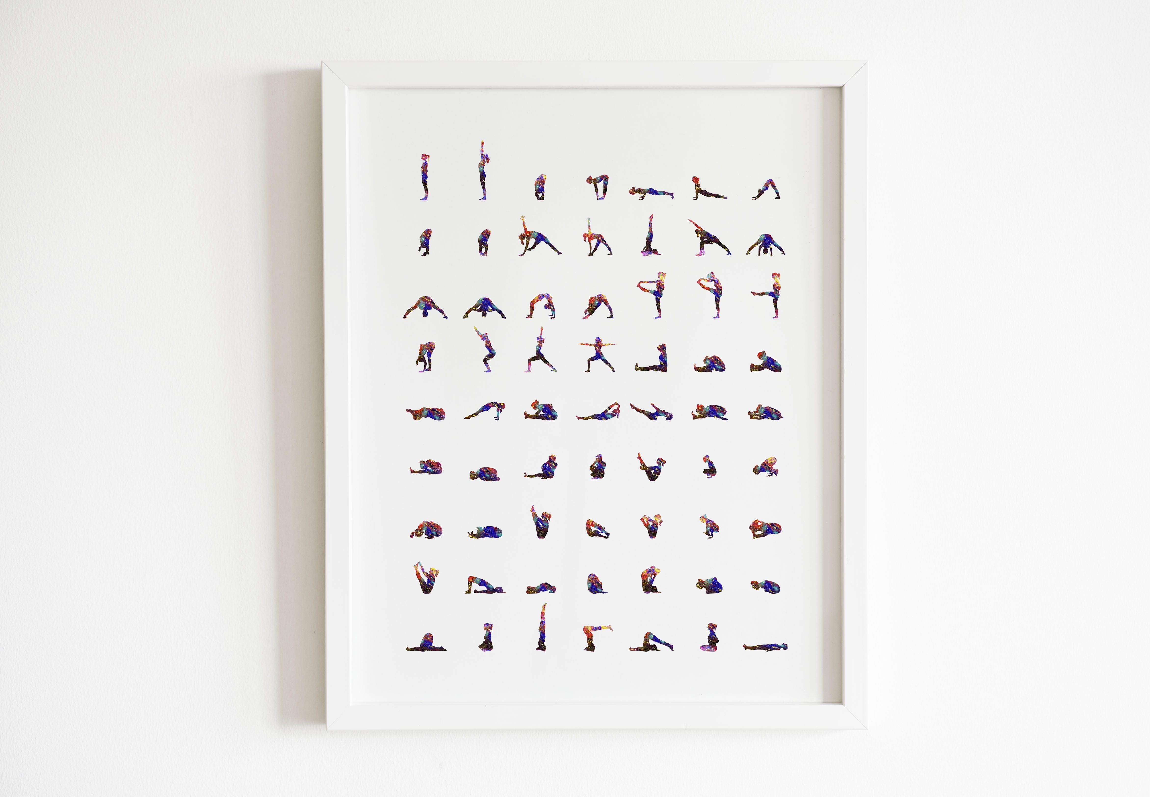 Vivid Pixel Yoga Multi Po – Art Prints, Wall Decor, and Wall Art ...