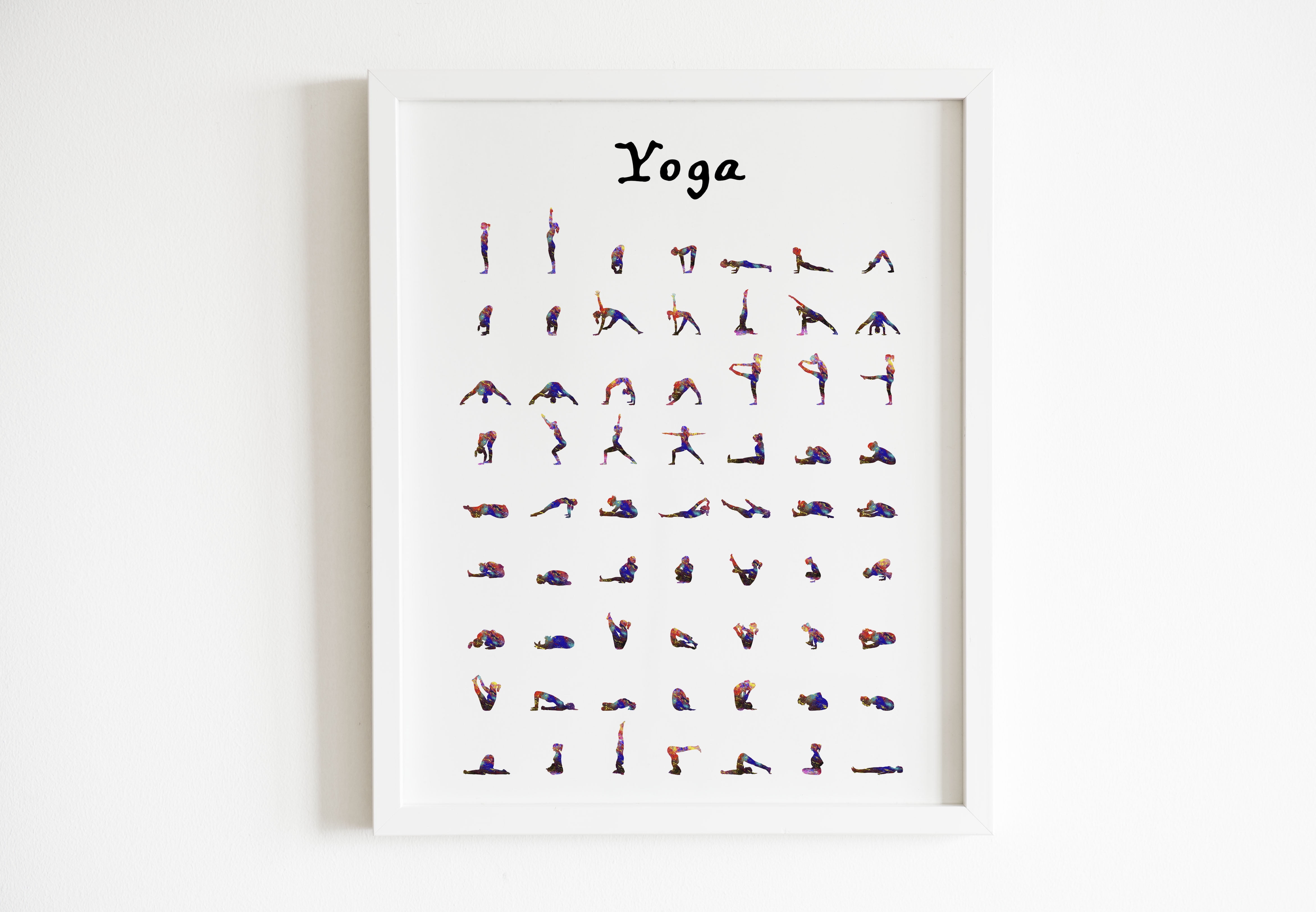 Vivid Pixel Yoga Multi Po – Art Prints, Wall Decor, and Wall Art ...