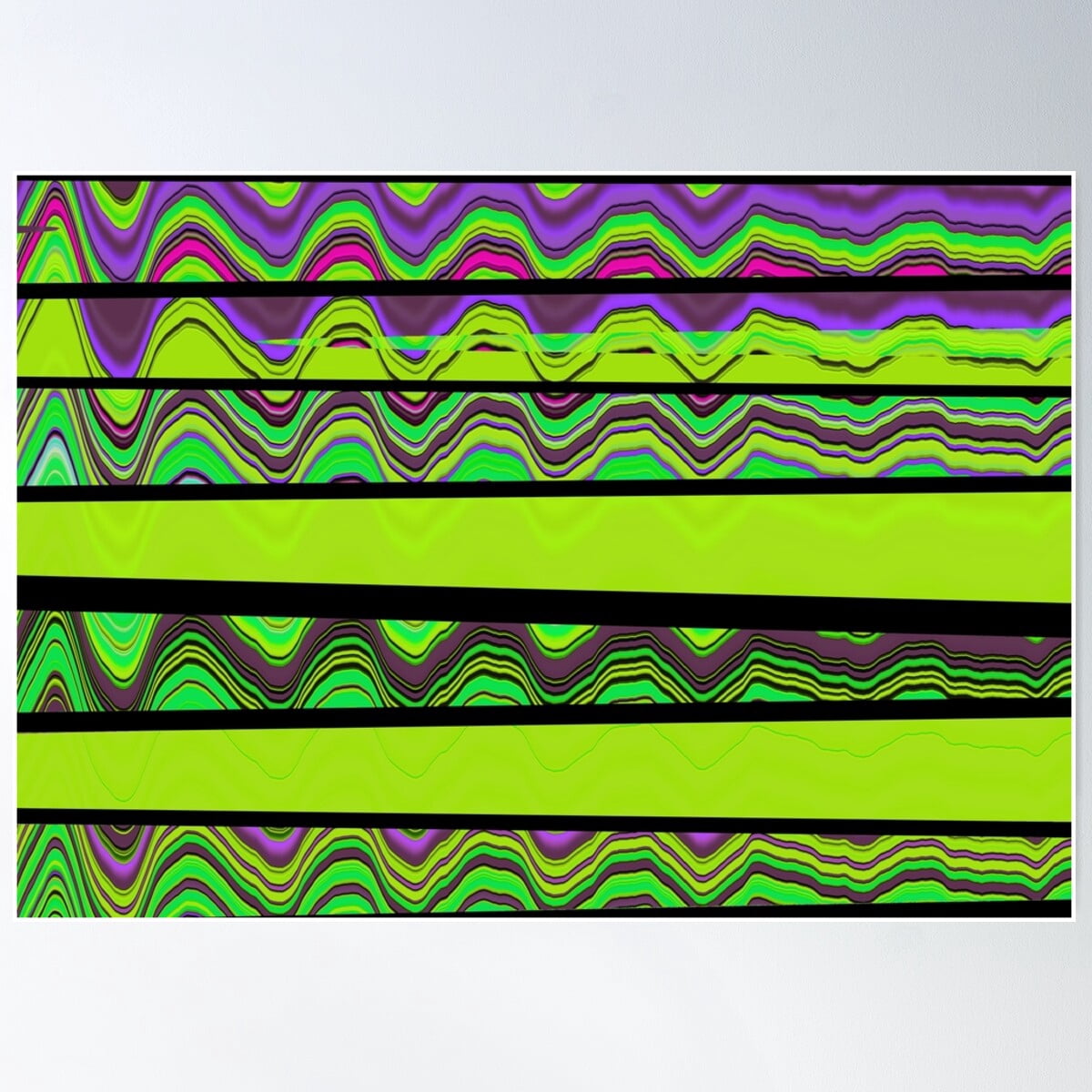 Vivid Psychedelic Liquorice Pattern. Poster Wall Art, Modern Wall Decor ...