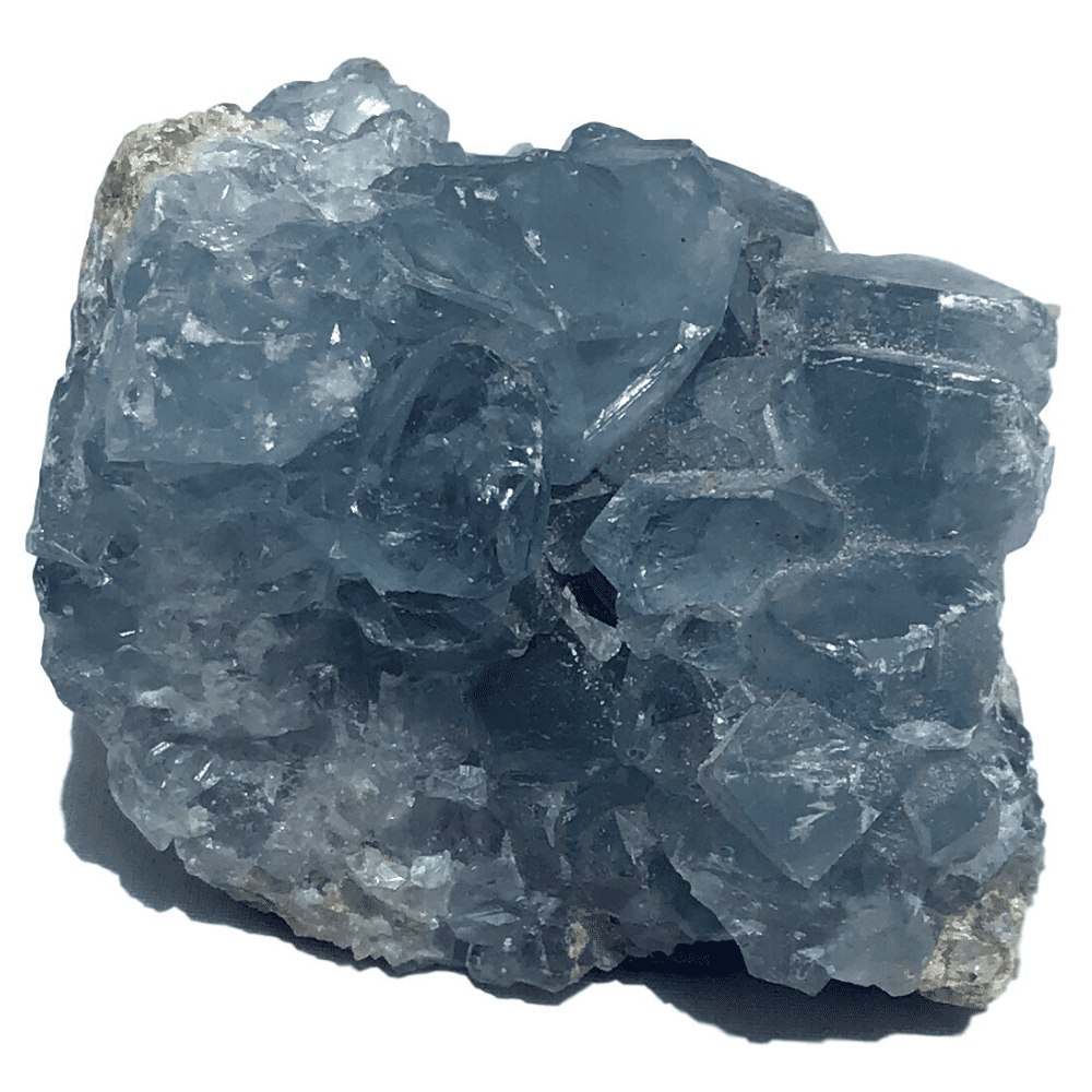 Vivid Sky Blue Celestite Mineral Geode - 3"-4" - Walmart.com