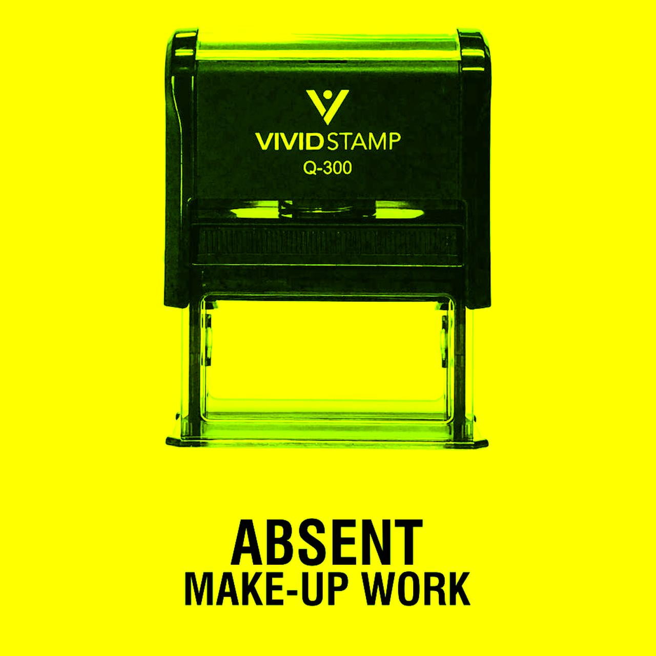 Vivid Stamp ABSENT Make-up Work Teacher Self Inking Rubber Stamp (Black ...