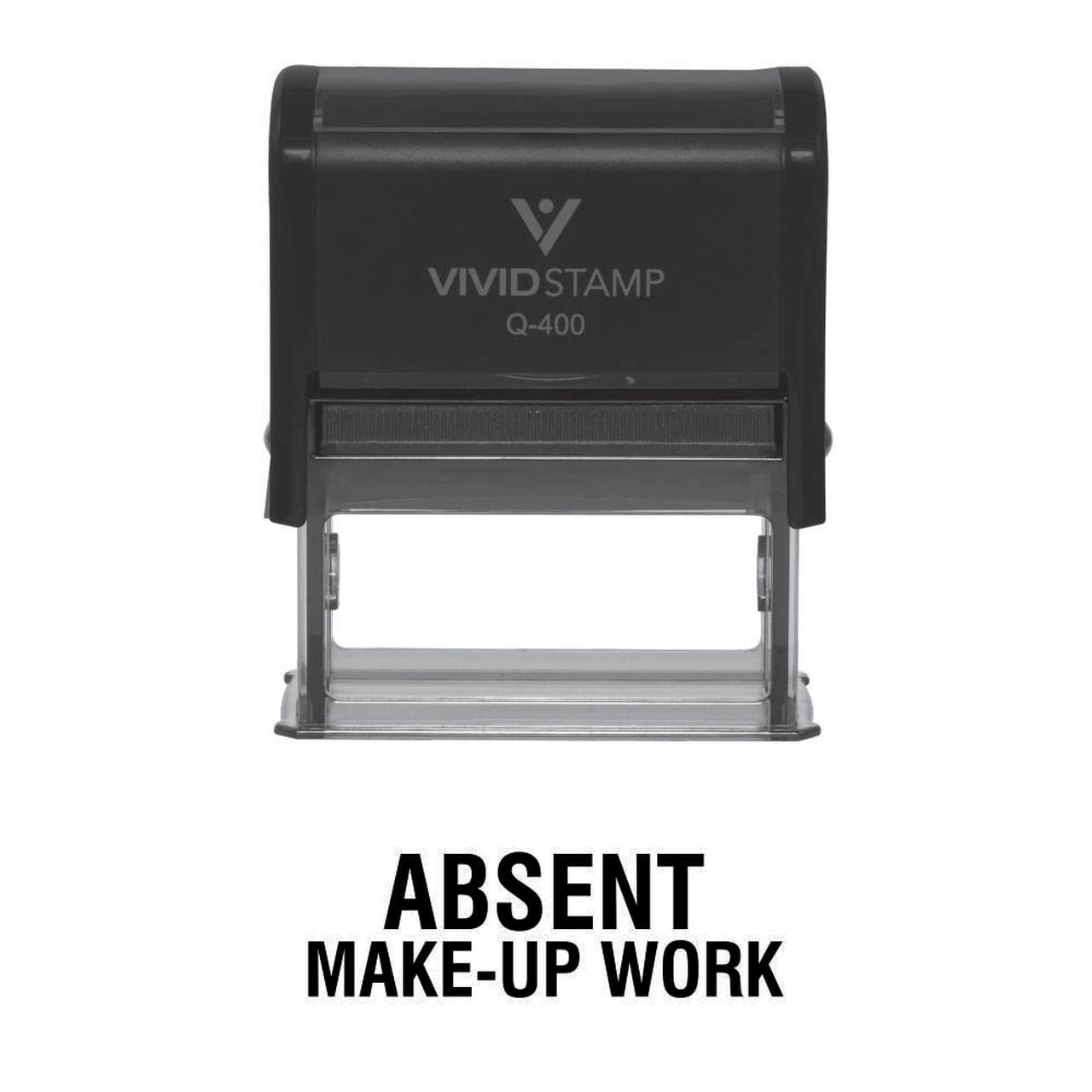 Vivid Stamp ABSENT Make-up Work Teacher Self Inking Rubber Stamp (Black ...