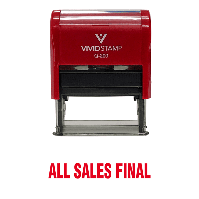 Vivid Stamp All Sales Final Rubber Stamp (Red Ink) - Medium - Walmart.com