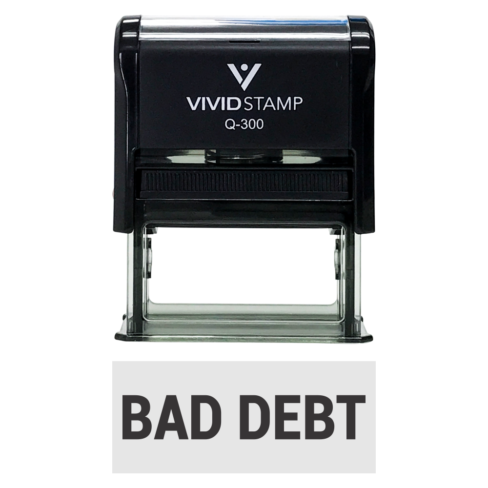Vivid Stamp Bad Debt Self-Inking Office Rubber Stamp (Black) - Large ...