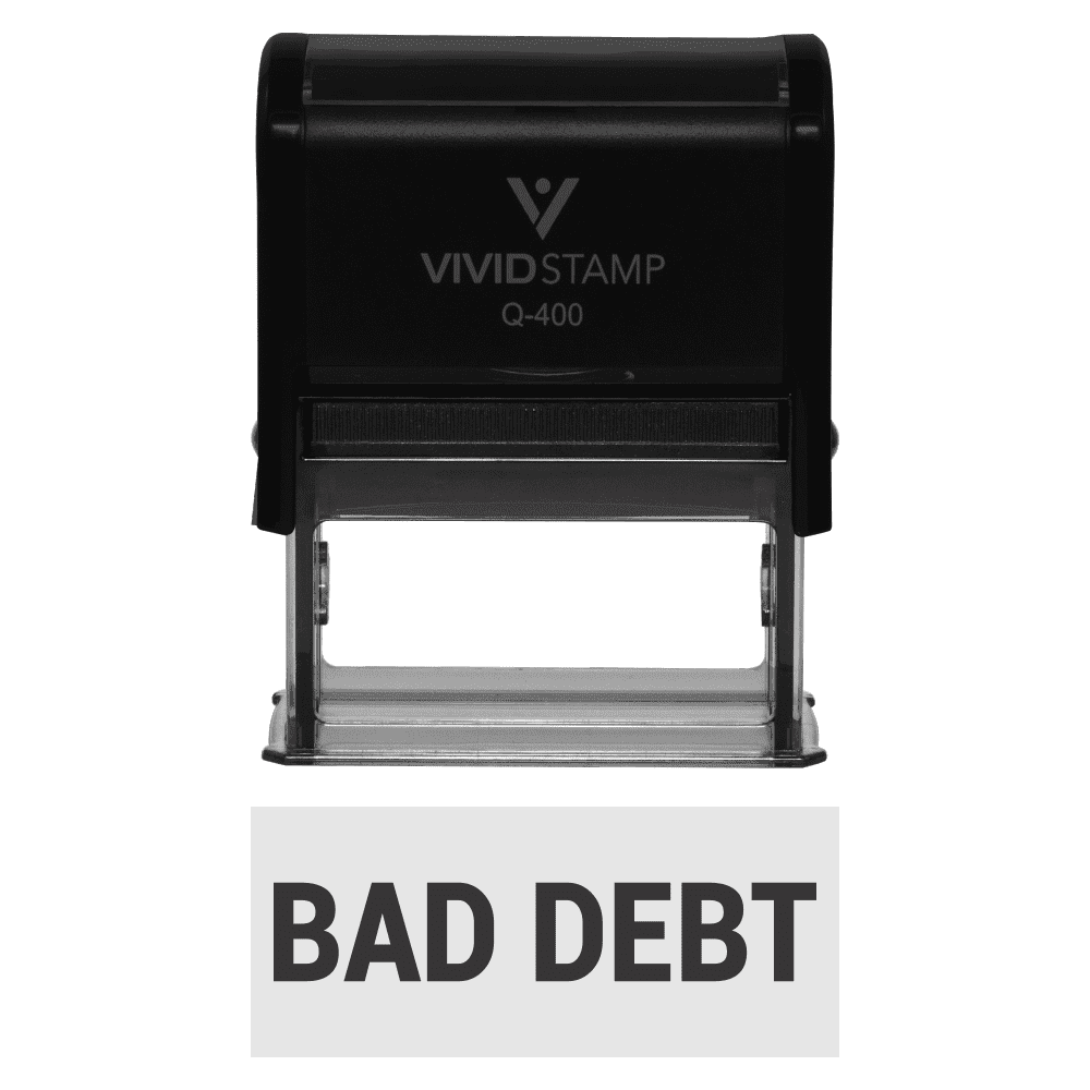 Vivid Stamp Bad Debt Self-Inking Office Rubber Stamp (Black) - X-Large ...