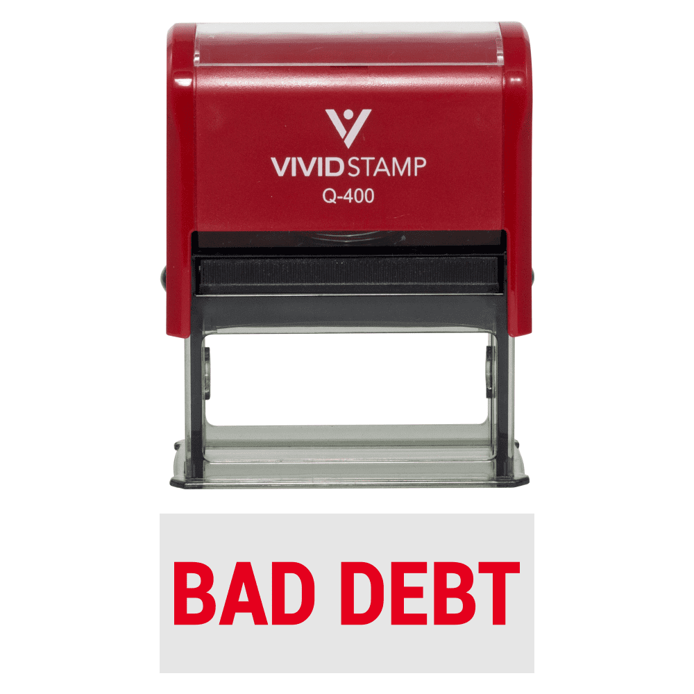 Vivid Stamp Bad Debt Self-Inking Office Rubber Stamp (Red) - X-Large ...