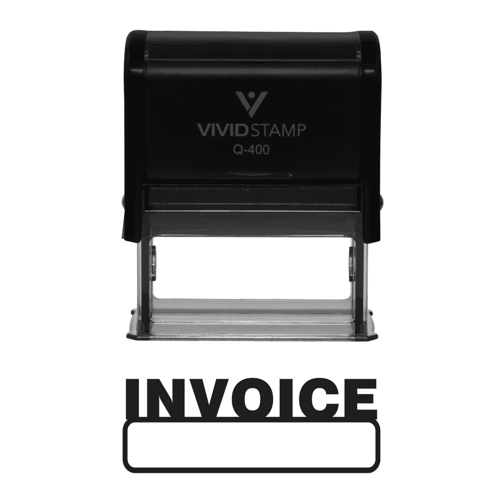 Vivid Stamp Basic Invoice Self Inking Rubber Stamp (Black Ink) - X ...