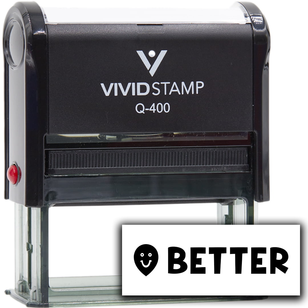Vivid Stamp Better Self Inking Rubber Stamp (Black Ink) - Q-400 ...