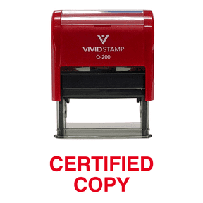 Certified True Copy Stamp