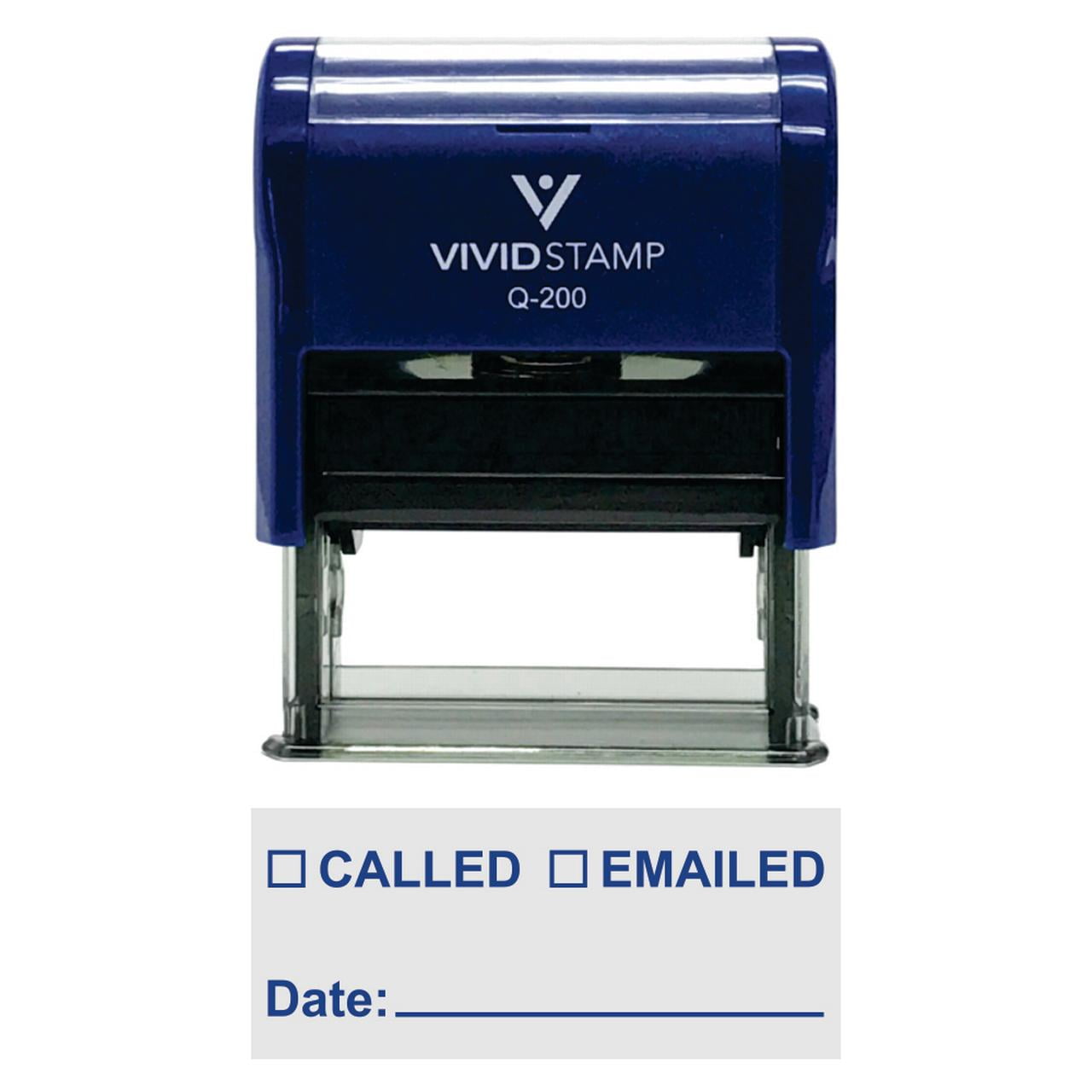 Vivid Stamp Called Emailed With Date Line Self-Inking Office Rubber ...