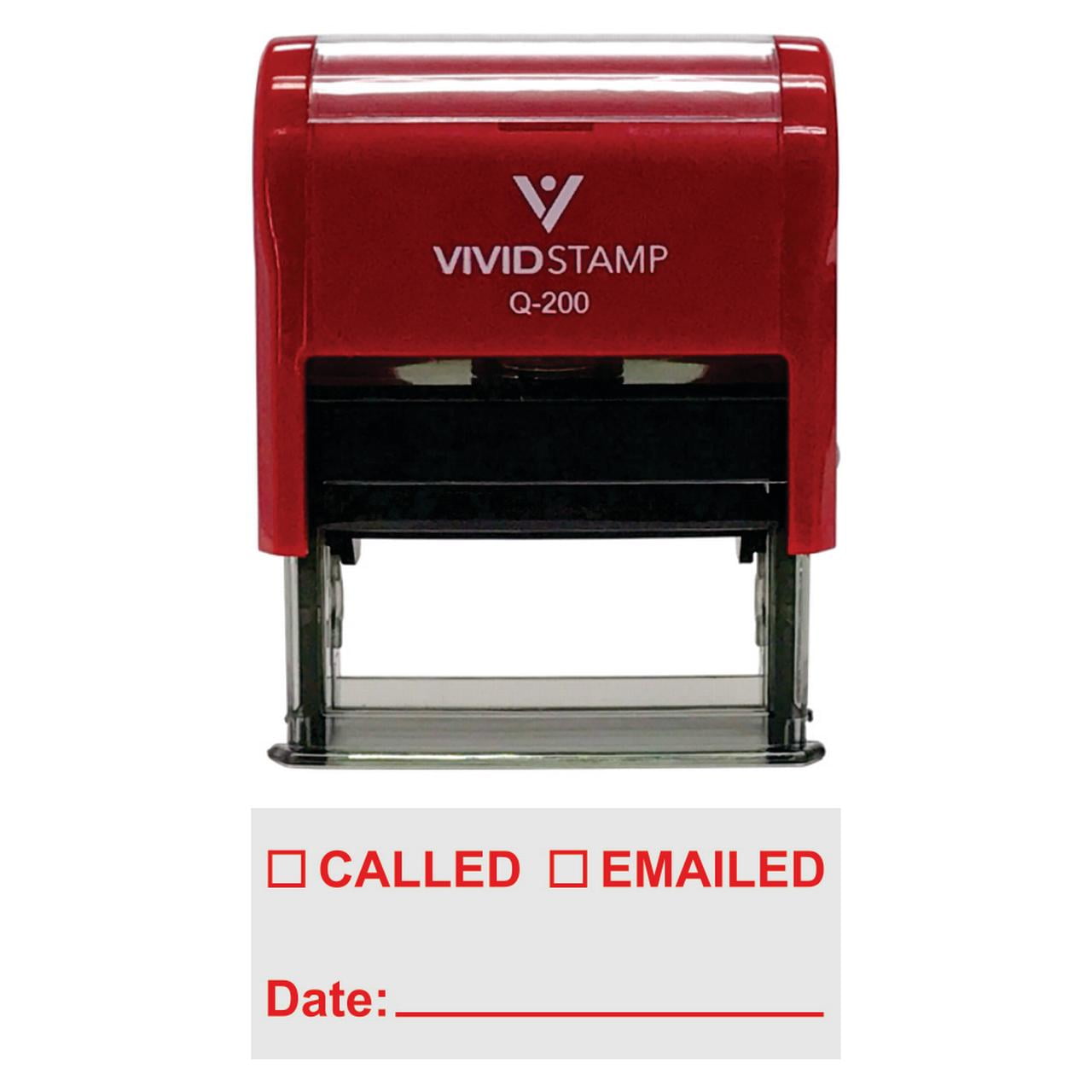 Vivid Stamp Called Emailed With Date Line Self-Inking Office Rubber ...