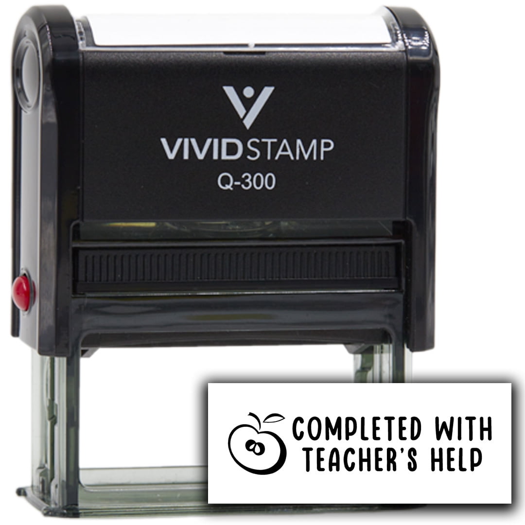 Vivid Stamp Completed with Teacher's Help Stamps For Grading Self ...