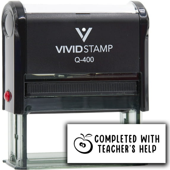 Vivid Stamp Completed with Teacher's Help Stamps For Grading Self ...