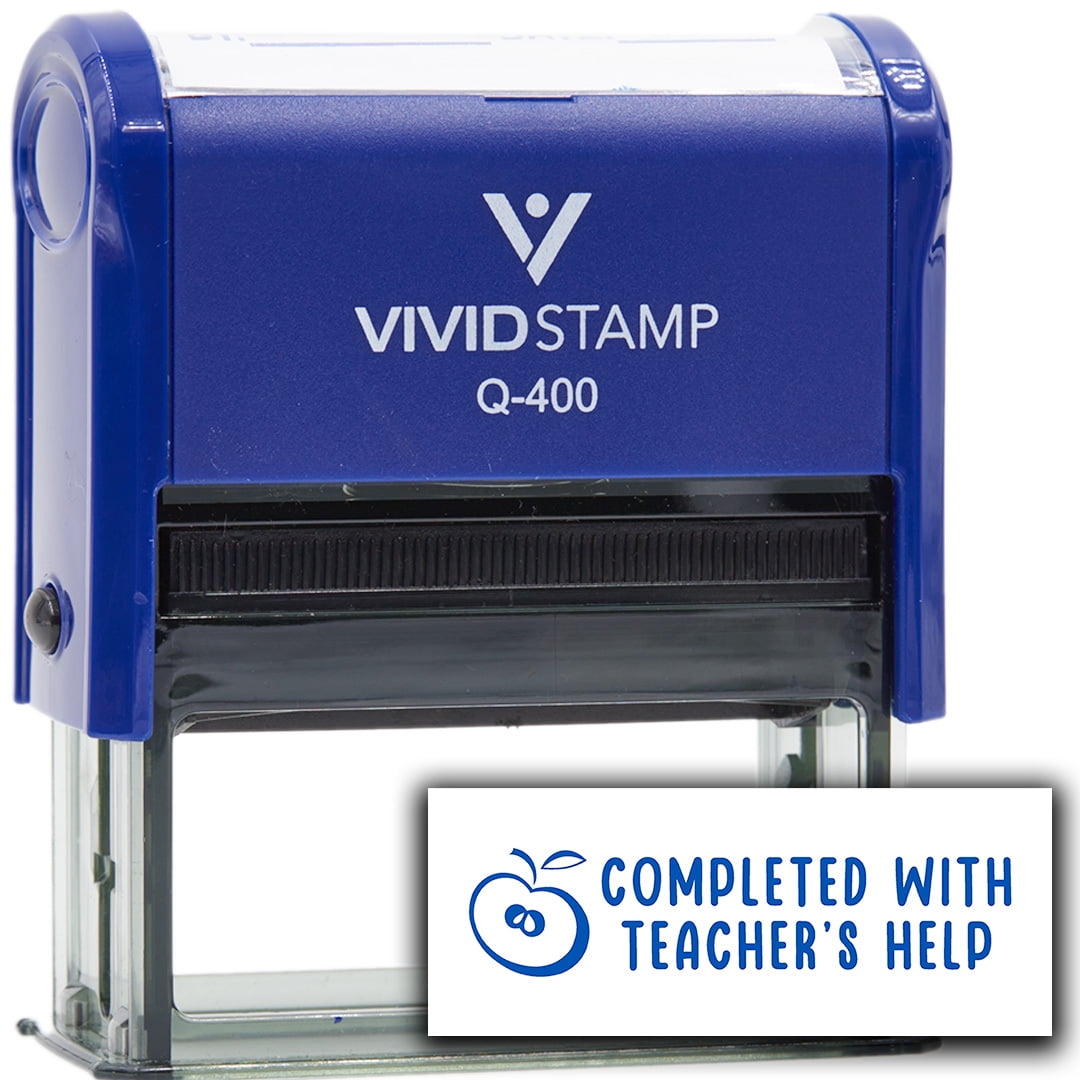 Vivid Stamp Completed with Teacher's Help Stamps For Grading Self ...