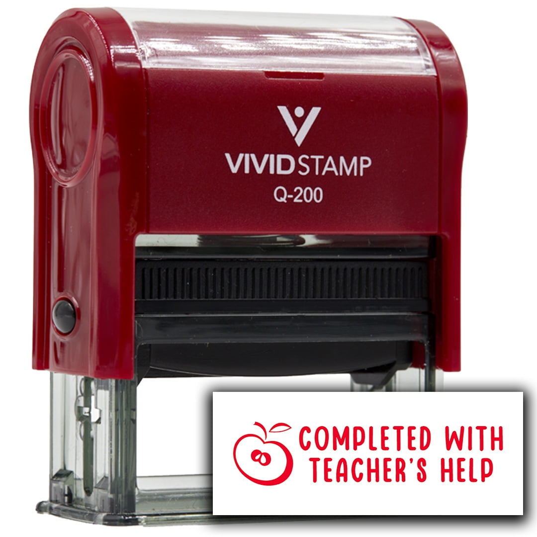 Vivid Stamp Completed with Teacher's Help Stamps For Grading Self ...