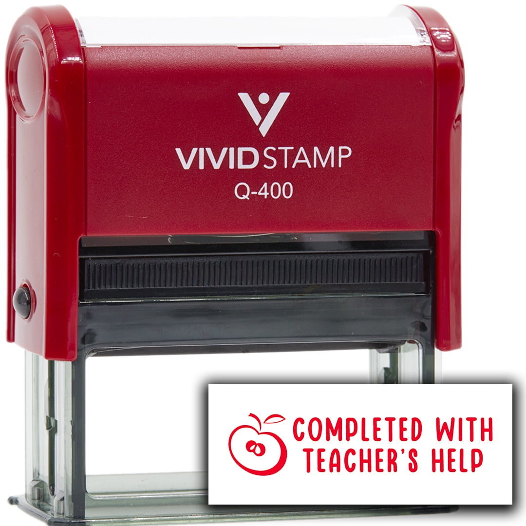Vivid Stamp Completed with Teacher's Help Stamps For Grading Self ...
