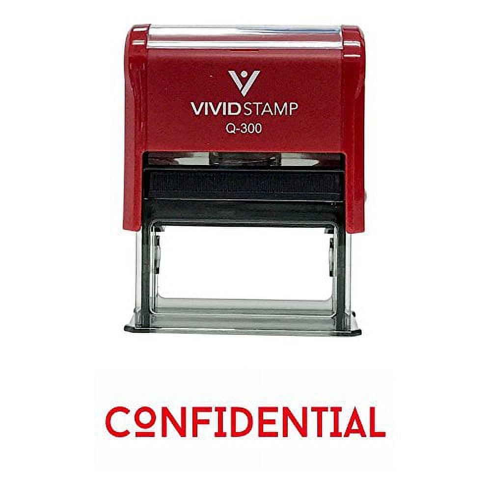 Vivid Stamp Confidential Office Self-Inking Office Rubber Stamp (Red ...