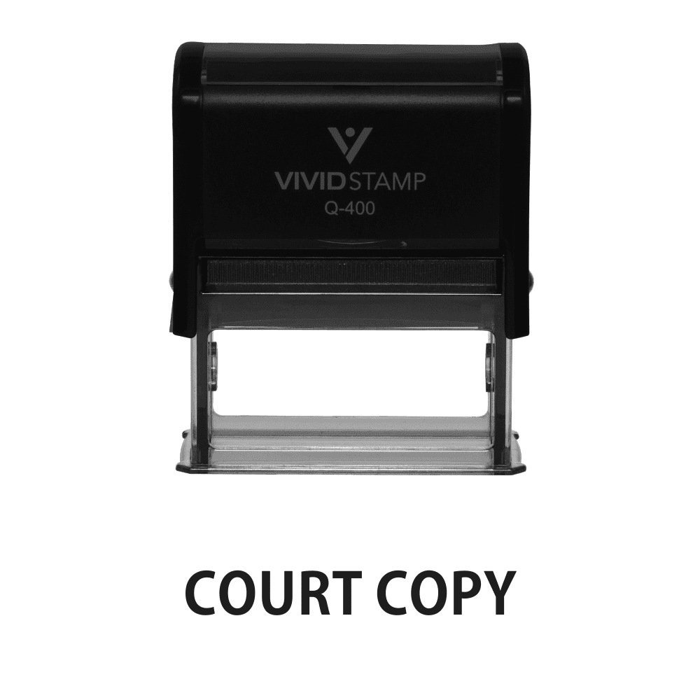 Vivid Stamp Court Copy Self Inking Rubber Stamp (Black Ink) - X-Large ...