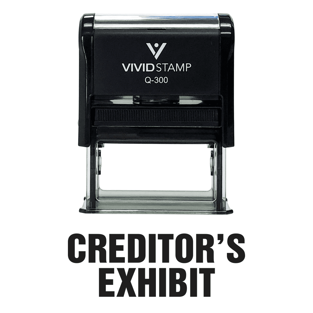 Vivid Stamp Creditor's Exhibit Self Inking Rubber Stamp (Black Ink ...
