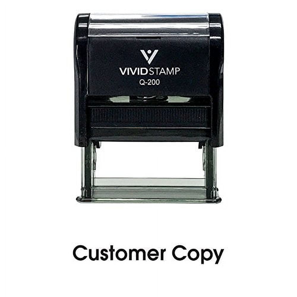 Vivid Stamp Customer Copy Self Inking Rubber Stamp (Black Ink) - Medium ...