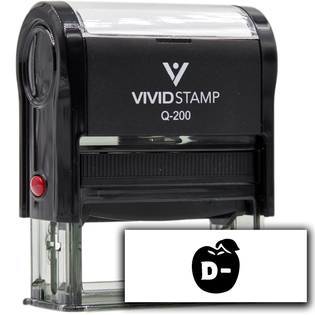 Vivid Stamp D- Teacher Stamps for Grading Self-Inking Rubber Stamps ...