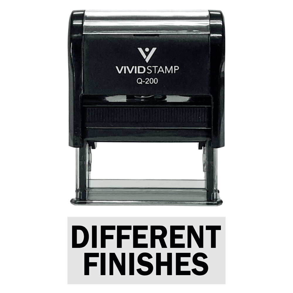 Vivid Stamp DIFFERENT FINISHES Self-Inking Office Rubber Stamp (Black ...