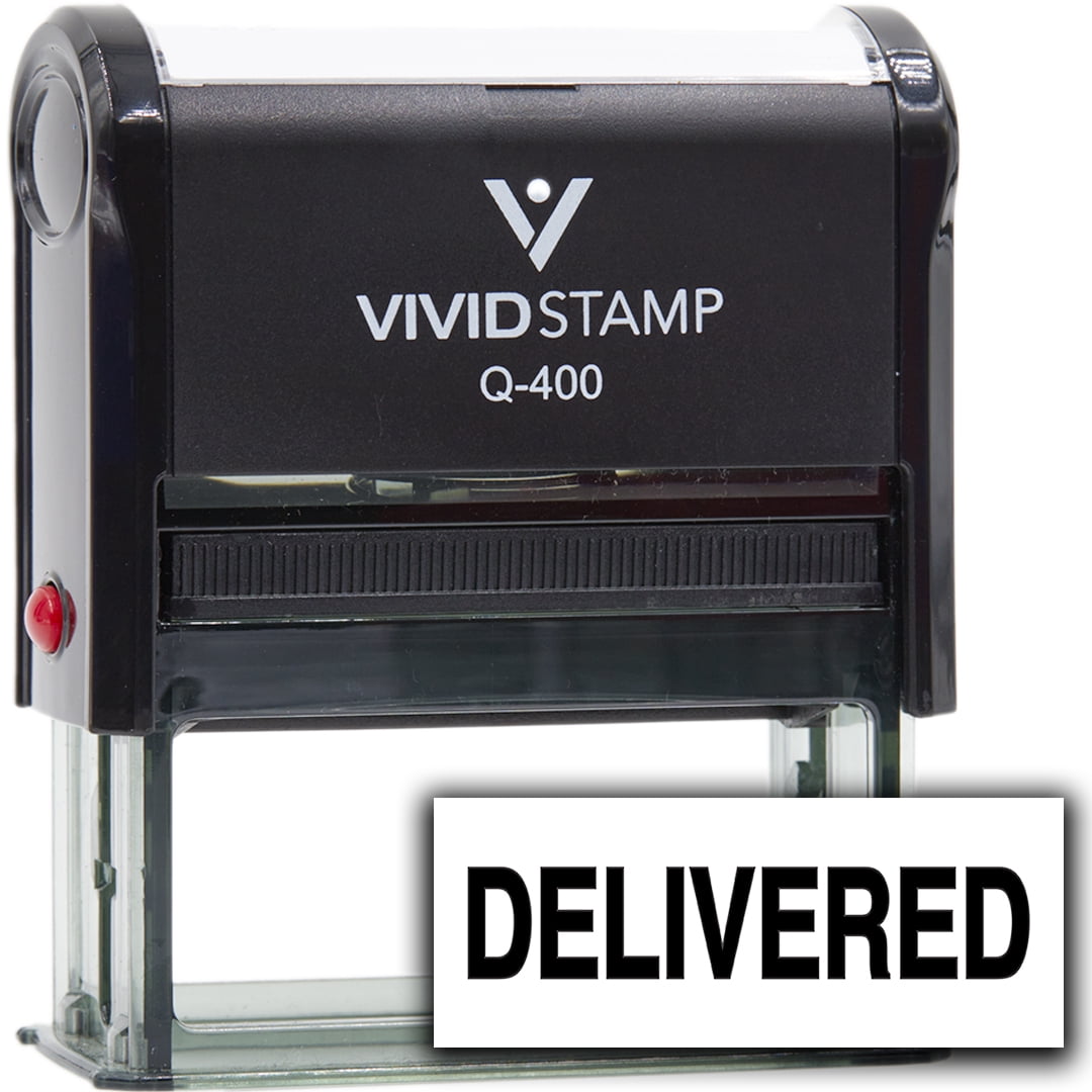 Vivid Stamp Delivered Self Inking Rubber Stamp (Black Ink) - Q-400 ...
