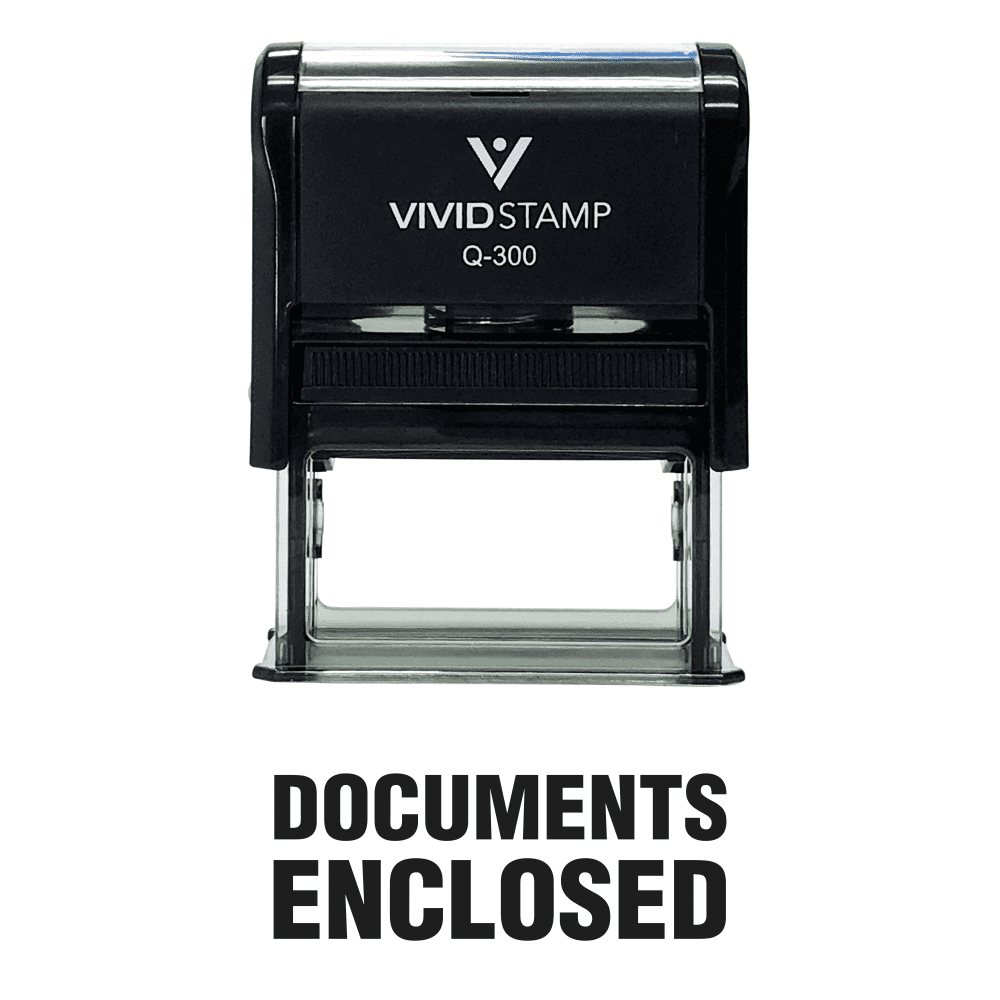 Vivid Stamp Documents Enclosed Self Inking Rubber Stamp (Black Ink ...