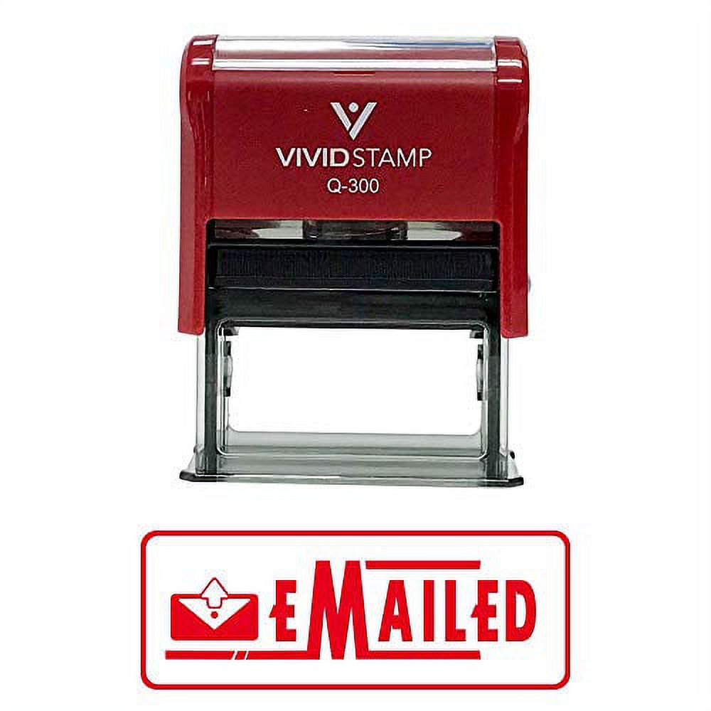 Vivid Stamp Emailed Designer Office Self-Inking Office Rubber Stamp ...