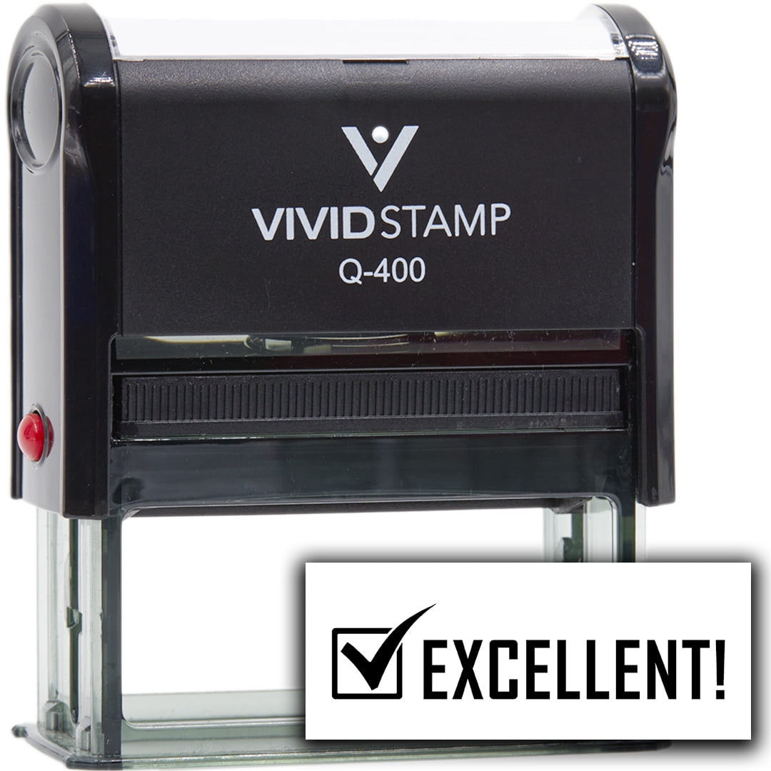 Vivid Stamp Excellent! Teacher Feedback Self-Inking Rubber Stamps ...