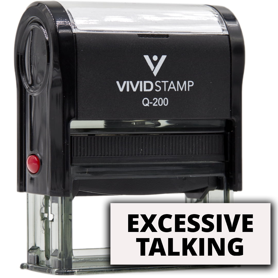 Vivid Stamp Excessive Talking Self Inking Rubber Stamp (Black Ink) - Q ...