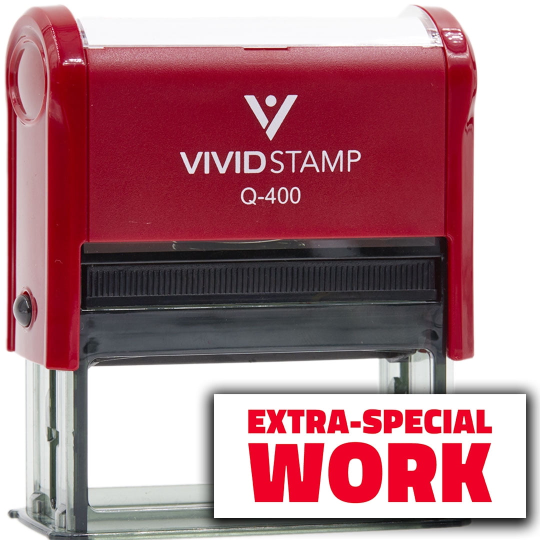 Vivid Stamp Extra-Special Work Self Inking Rubber Stamp (Red Ink) - Q ...