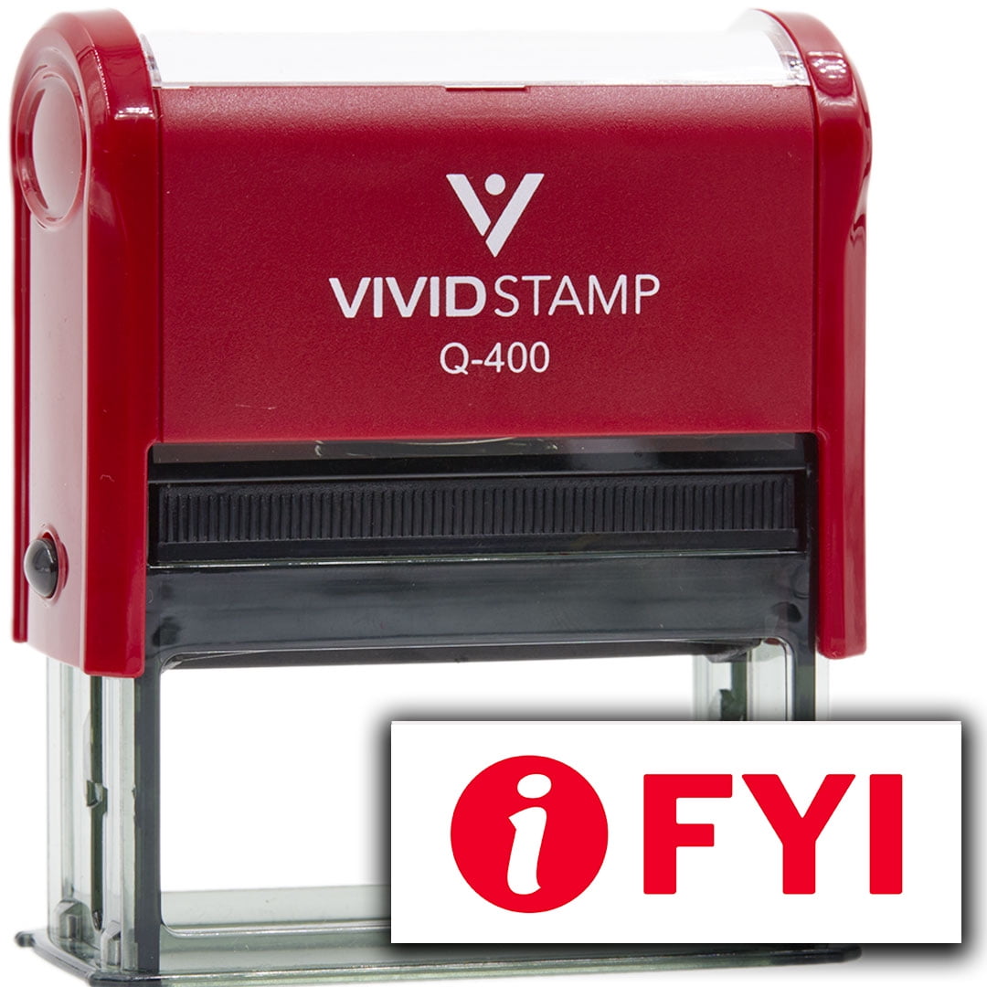 Vivid Stamp FYI Self Inking Rubber Stamp (Red Ink) - Q-400 - Walmart.com